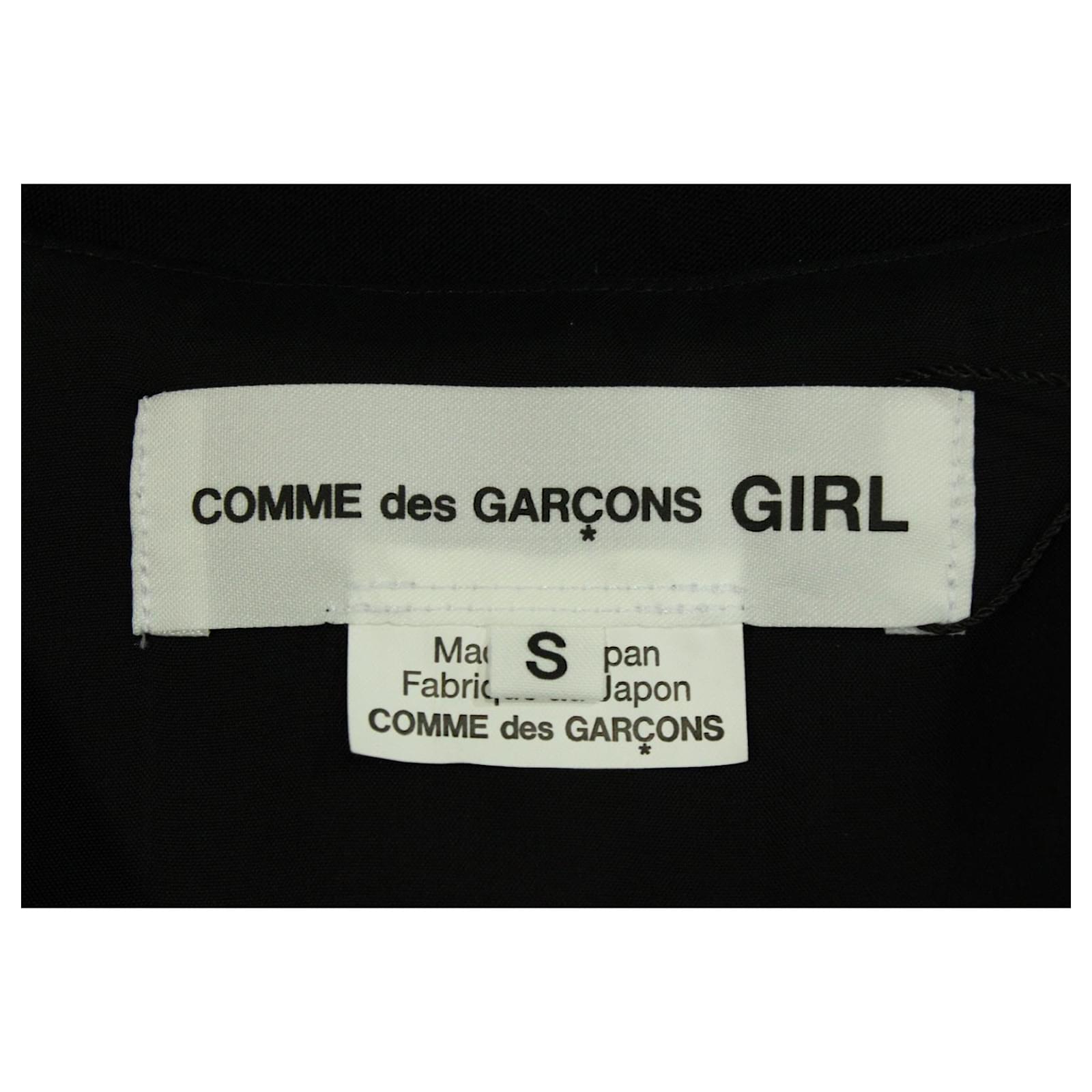 Robe chasuble plissée Comme Des Garcons en laine noire Coton ref.617672 ...