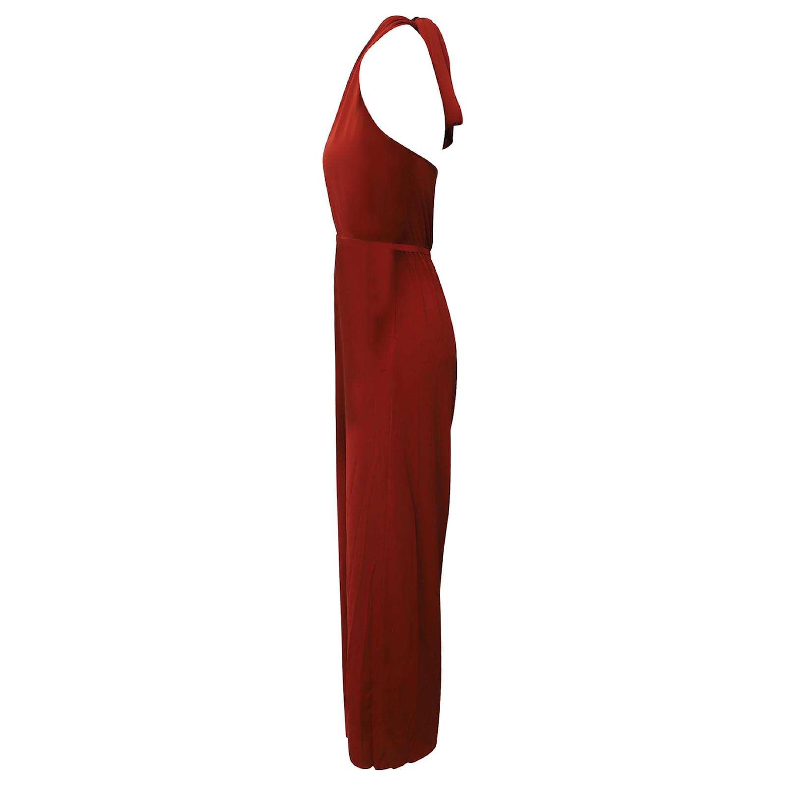Eres Abby Halter Neck Wide-Leg Jumpsuit in Red Polyamide Nylon ref ...