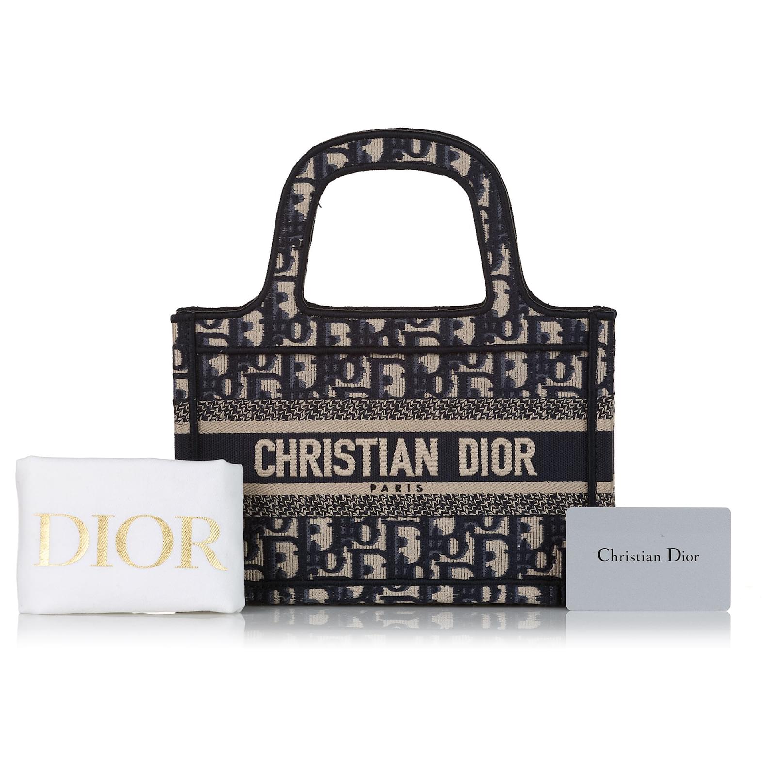 Mini cabas Dior Dior Oblique bleu Tissu Multicolore ref.619360 - Joli ...