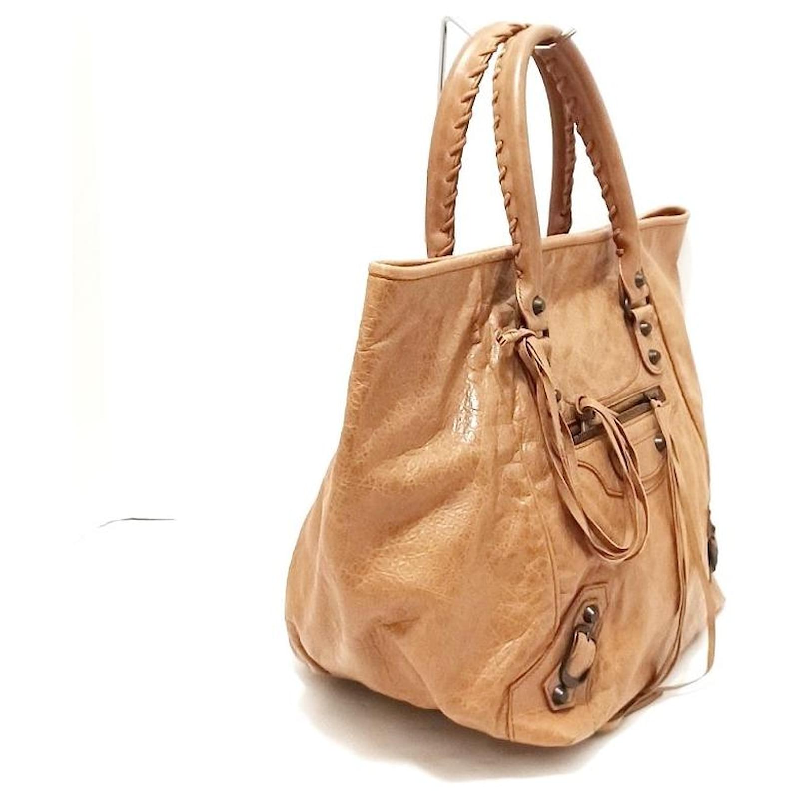 Balenciaga The Sunday Beige Leather ref.620098 - Joli Closet