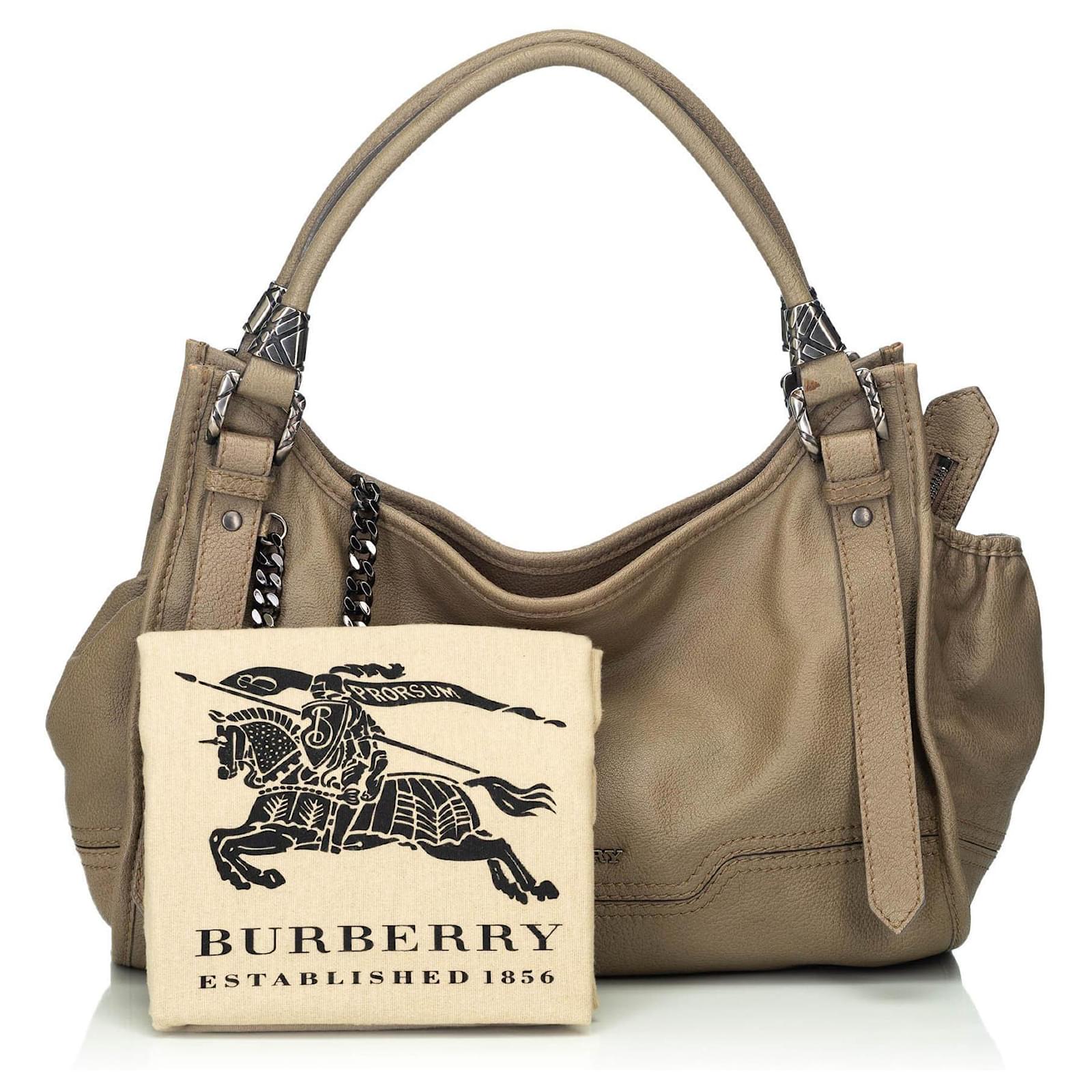 Burberry Leather Hobo Bag Brown ref.620206 - Joli Closet