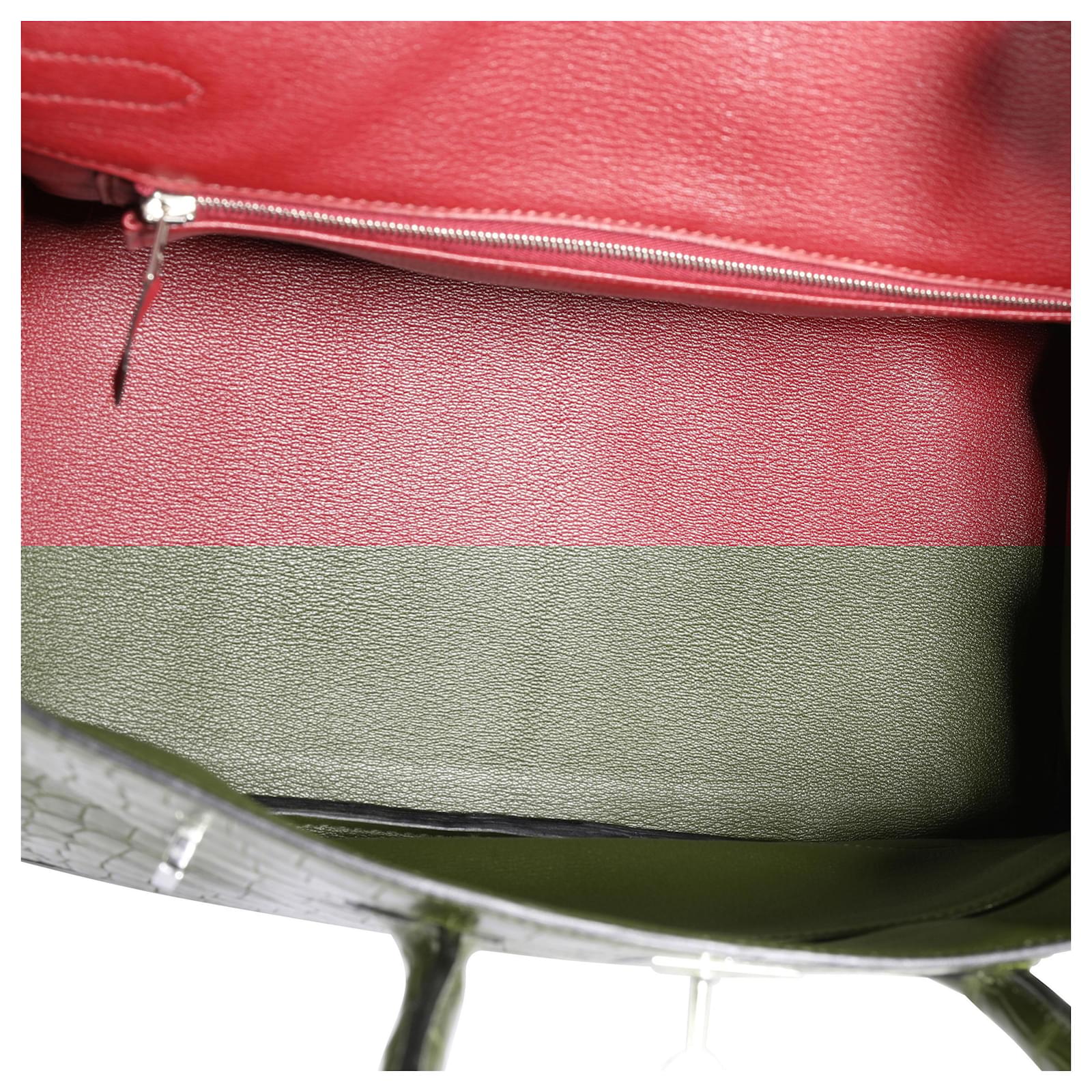 Hermès Hermes Rouge H Matte Porosus Crocodile Birkin 35 PHW Red Leather ...