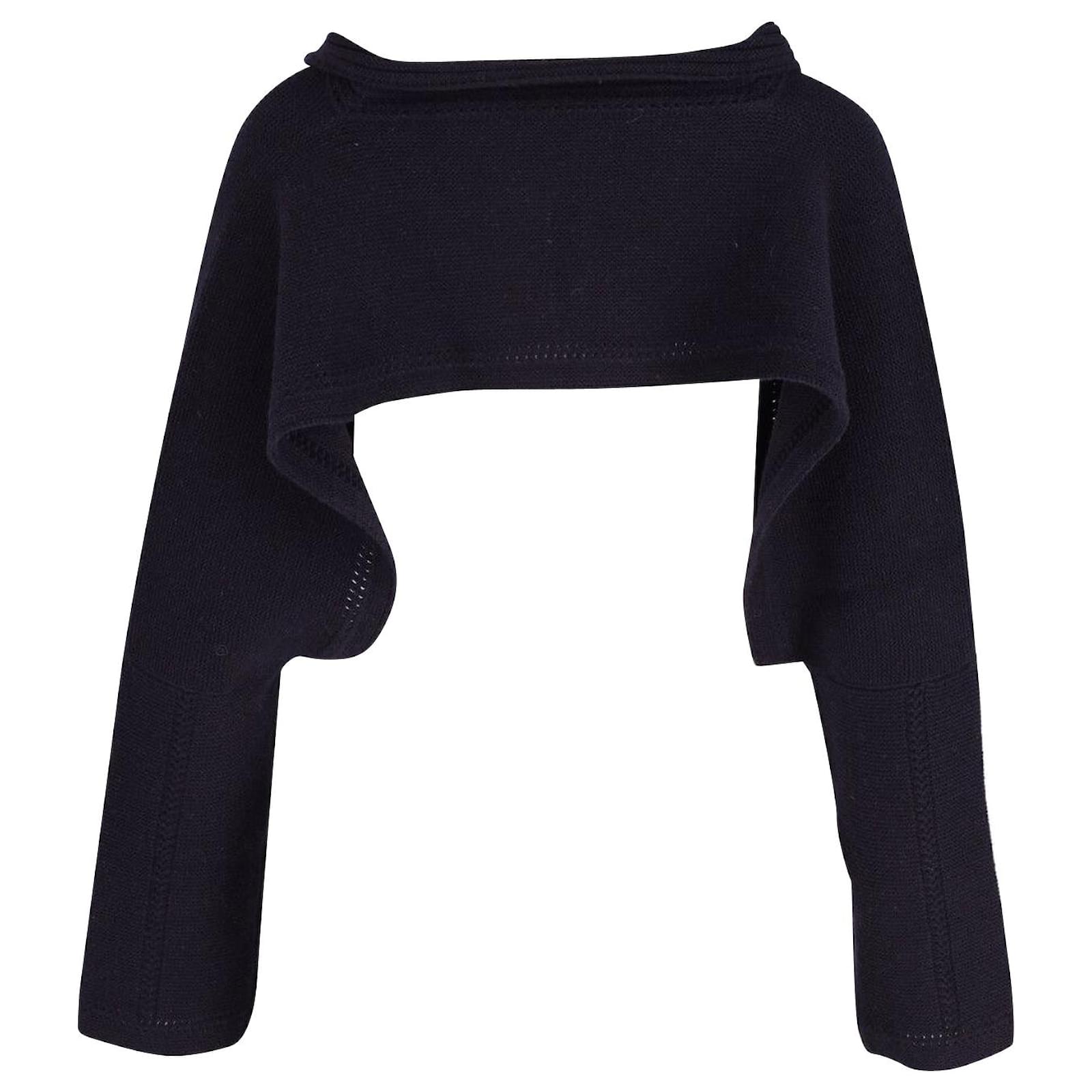 Loewe Polo Neck Bolero In Navy Blue Wool ref.620300 - Joli Closet