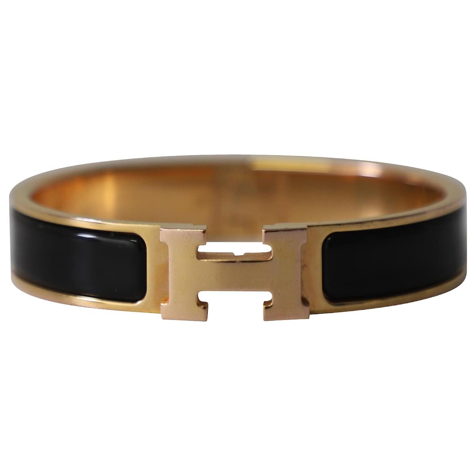 Hermès Hermes Clic H Bracelet in Gold Metal Golden ref.620435 - Joli Closet