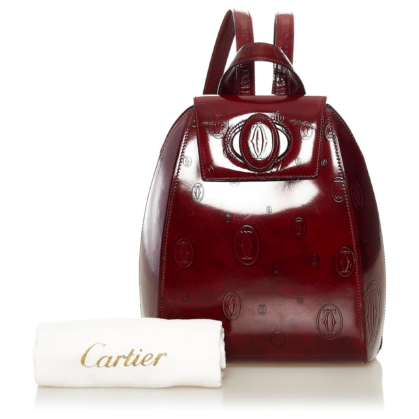 Cartier Red Happy Birthday Patent Leather Backpack Dark red ref.622784 ...
