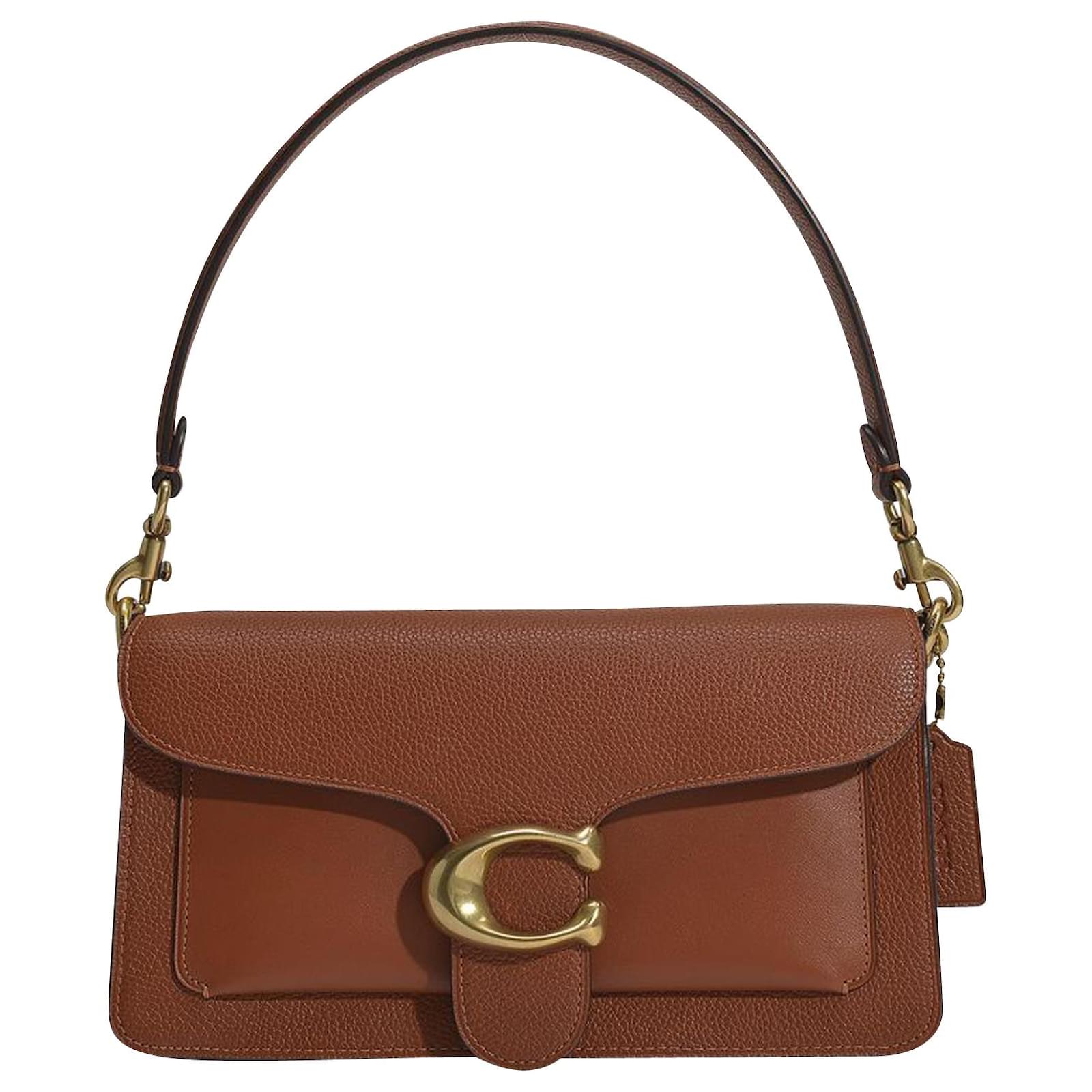 Coach Small Tabby Bag in Brown Mixed Leather With Polished Pebble Leather ref.622904 - Joli Closet