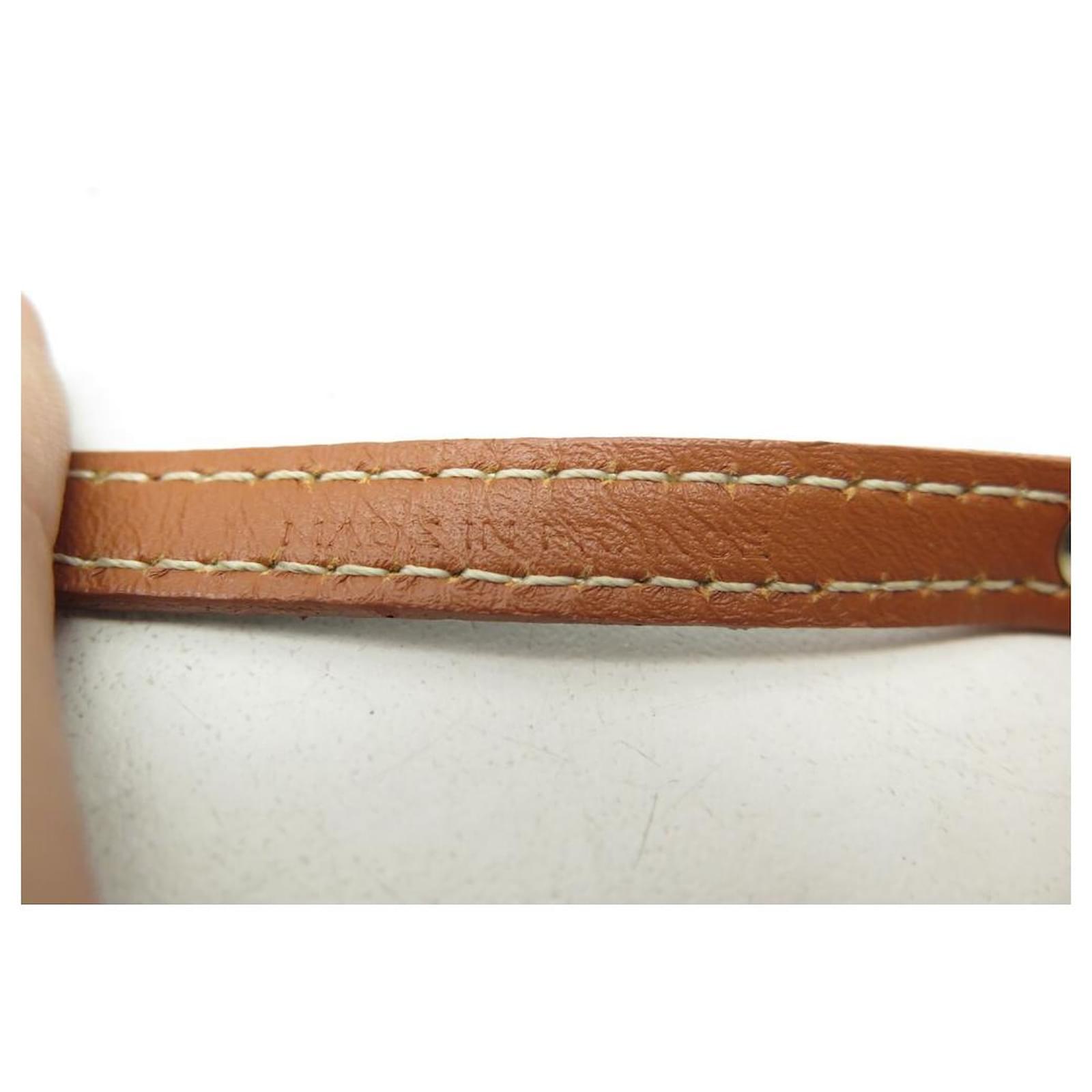NEUF BRACELET GOYARD DOUBLE TOUR 18CM EN TOILE GOYARDINE MARRON 2 WRASP ...