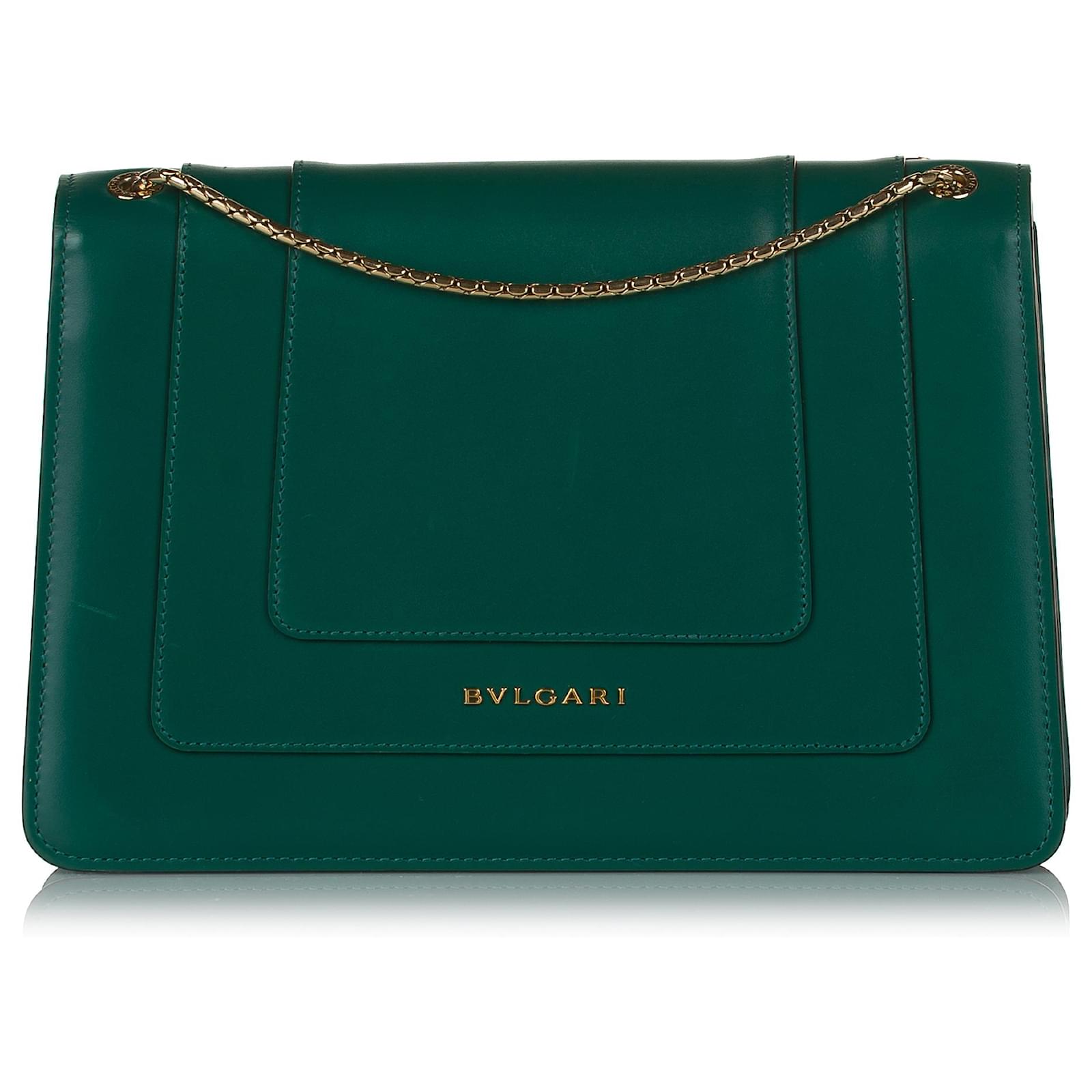 Bulgari Bvlgari Vert Serpenti Forever Sac à Bandoulière Cuir ref.624702 ...