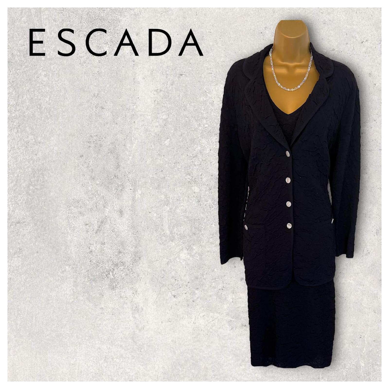 Escada Robes Nylon Rayon Bleu Marine ref.625338 - Joli Closet