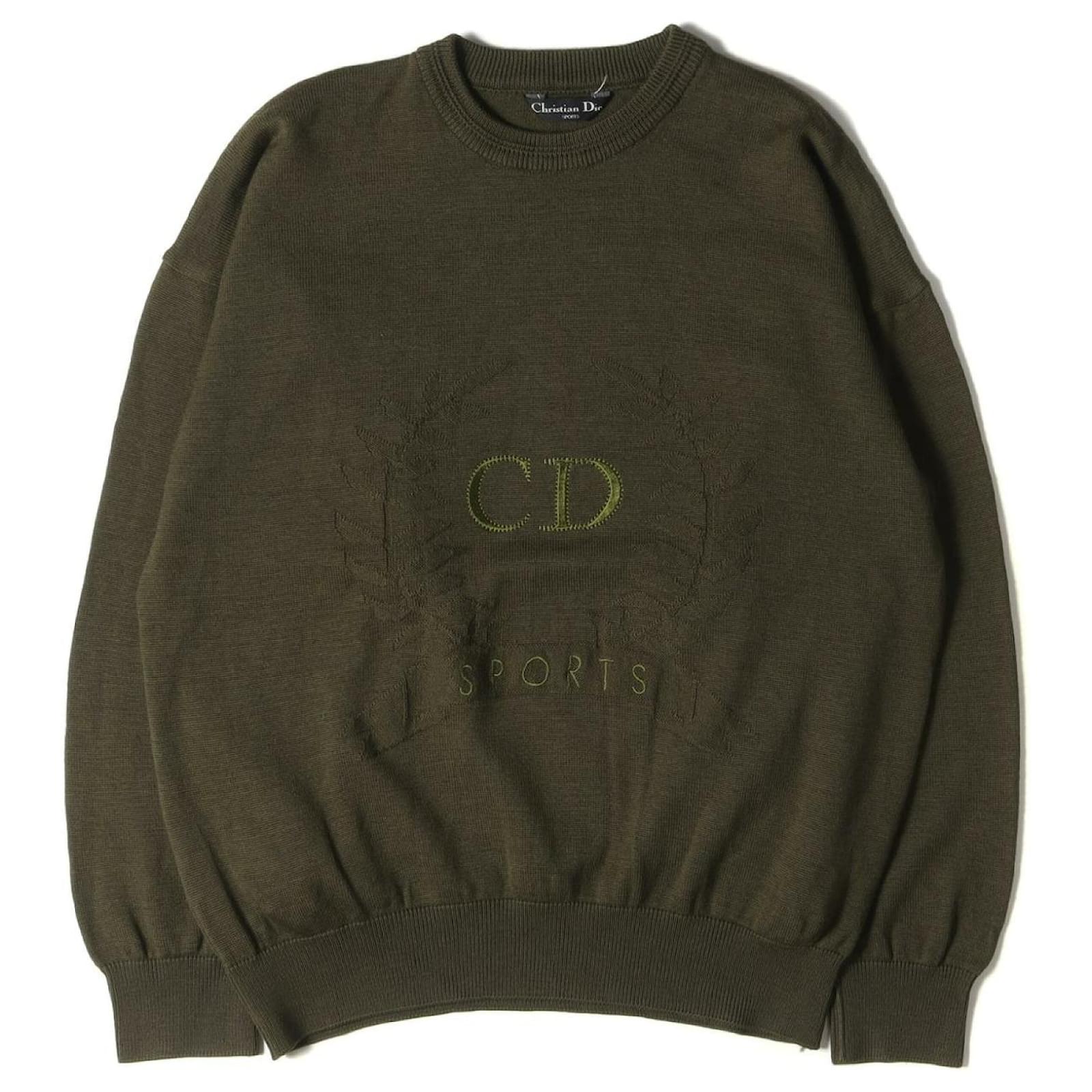 Christian Dior Knitwear Dark green Wool ref.626345 - Joli Closet