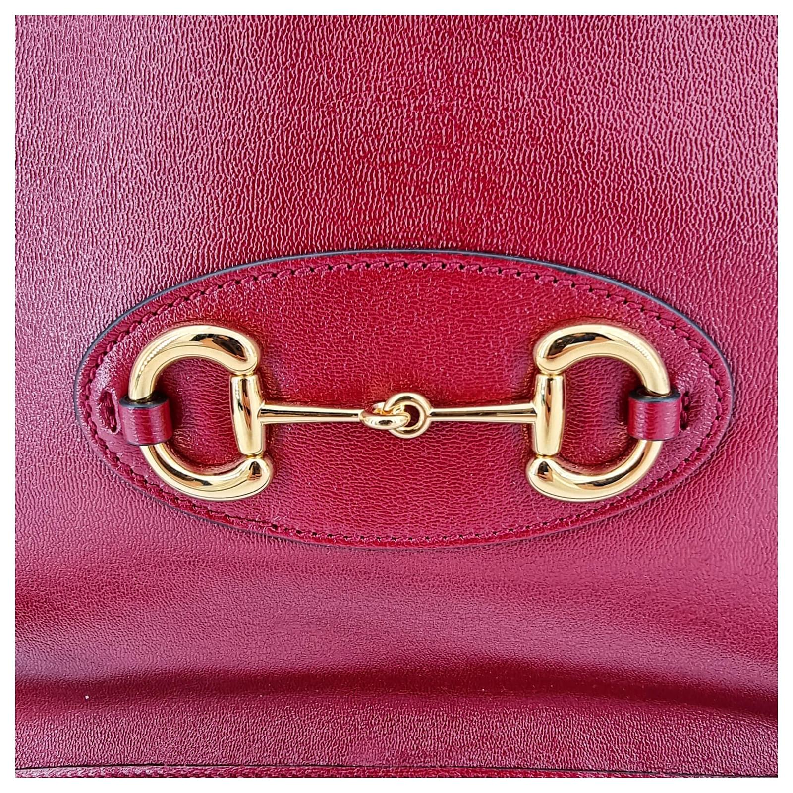 Gucci Horsebit Tote 1955 red leather ref.626924 - Joli Closet