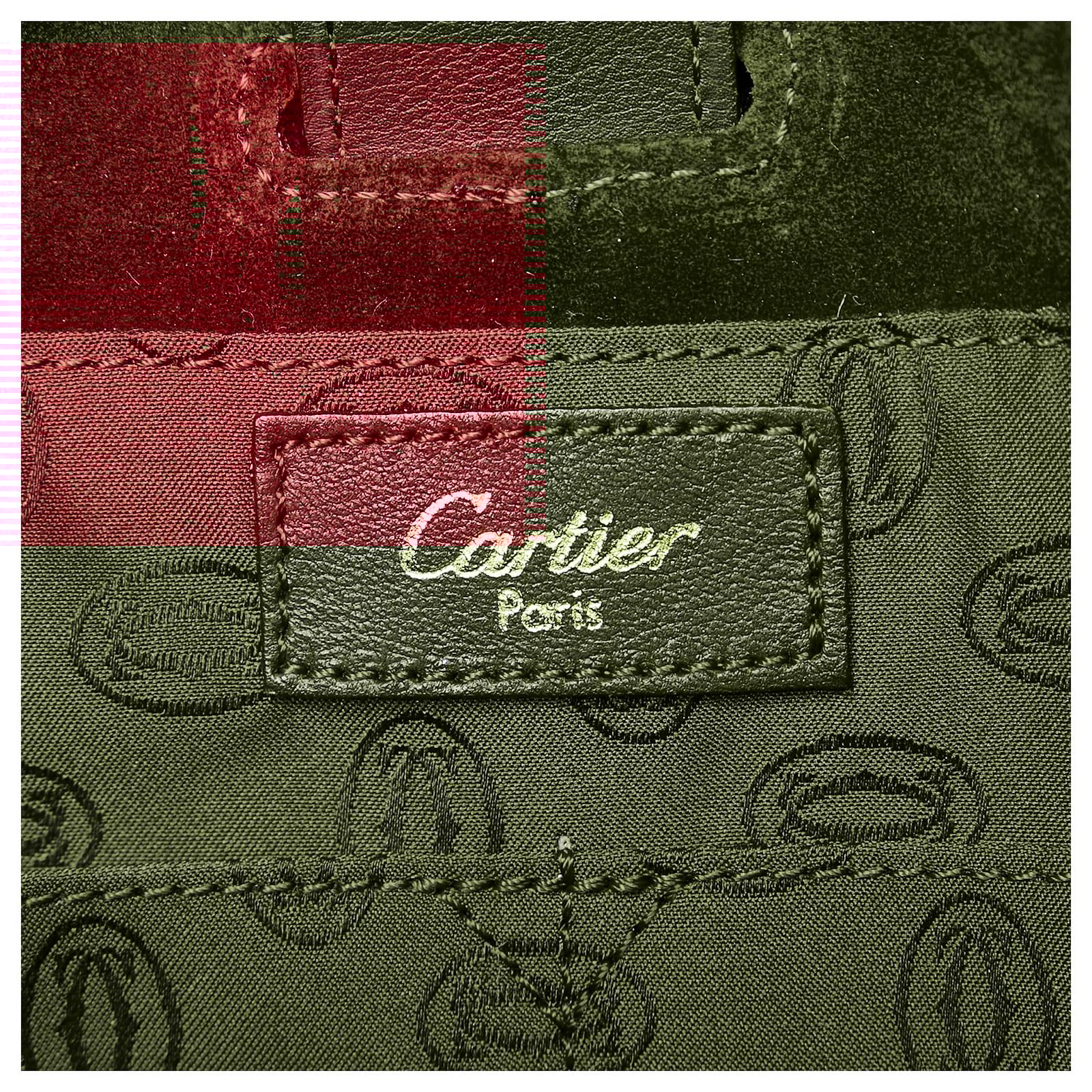 Cartier Red Must de Cartier Leather Shoulder Bag Dark red Pony-style ...