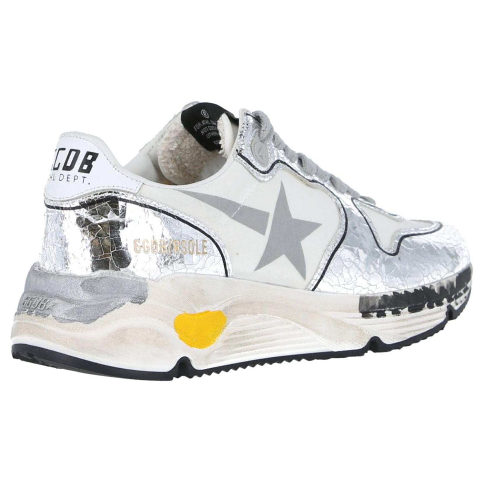 Baskets Golden Goose Metallic Running Sole Argenté Métallisé ref.628158 ...
