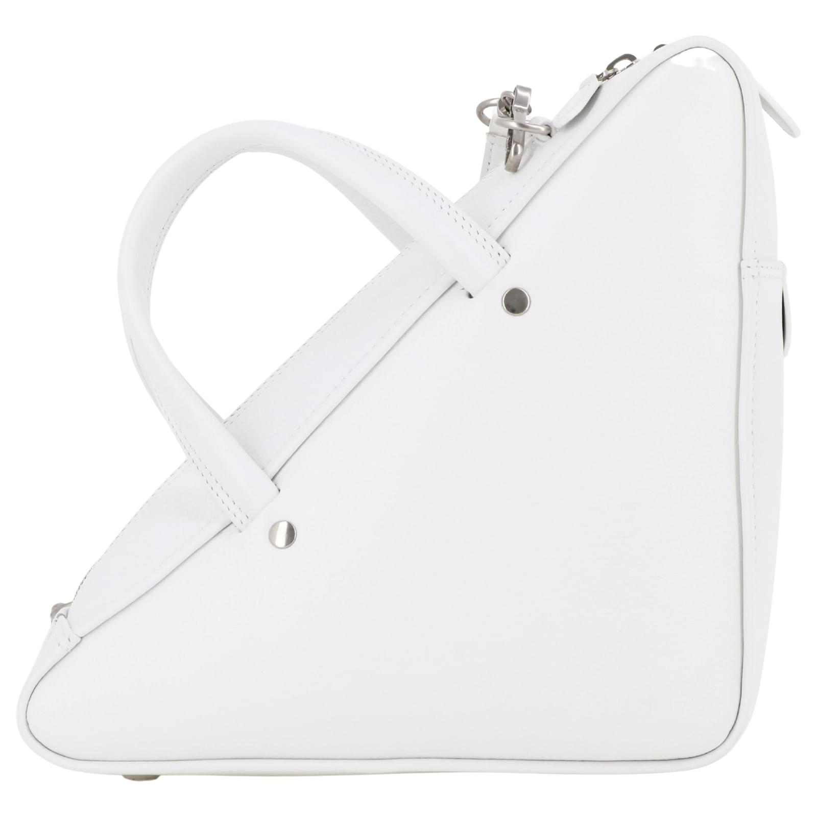 Balenciaga Triangle Duffle White Leather ref.628499 - Joli Closet