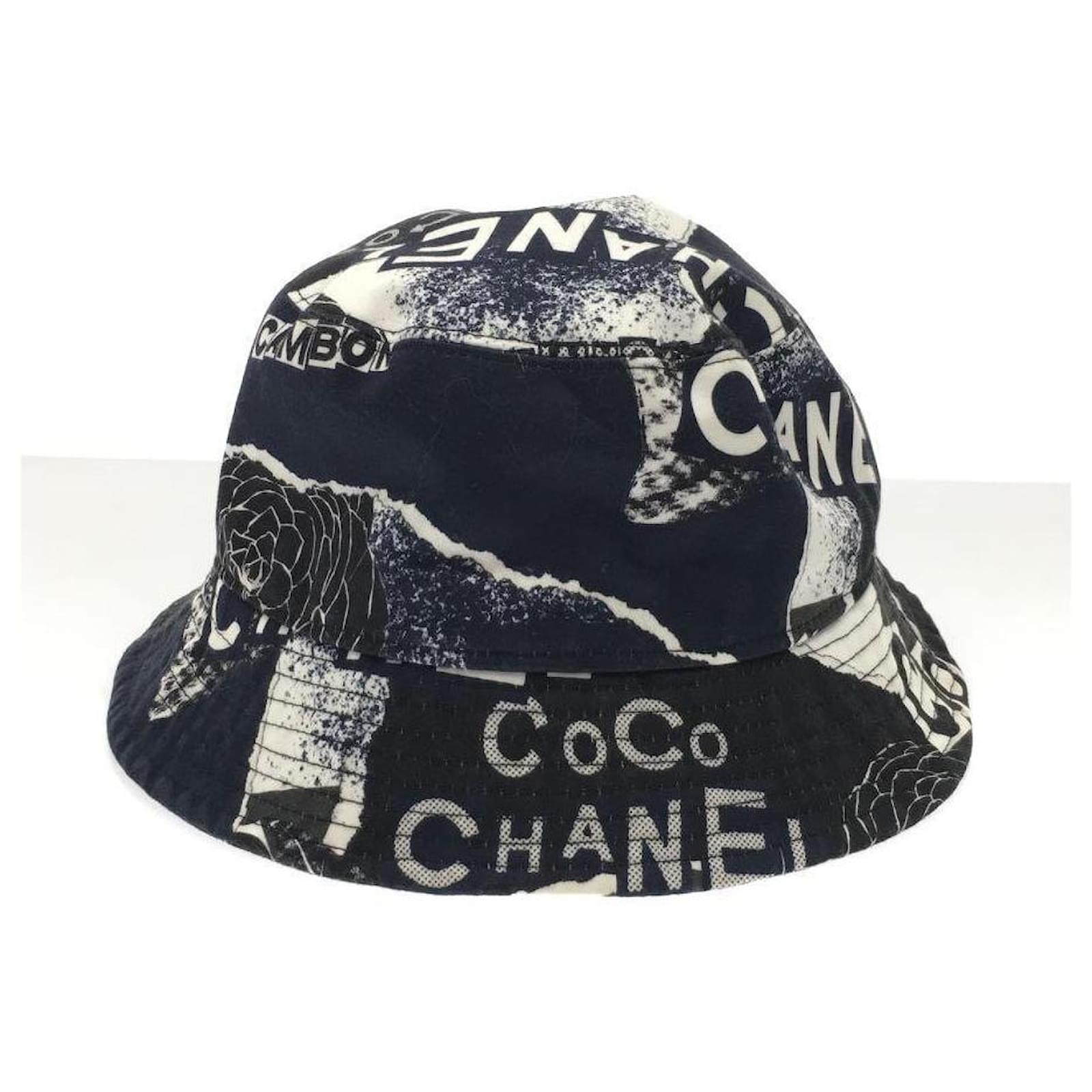 Chanel Chapeaux Coton Bleu Marine ref.631301 - Joli Closet