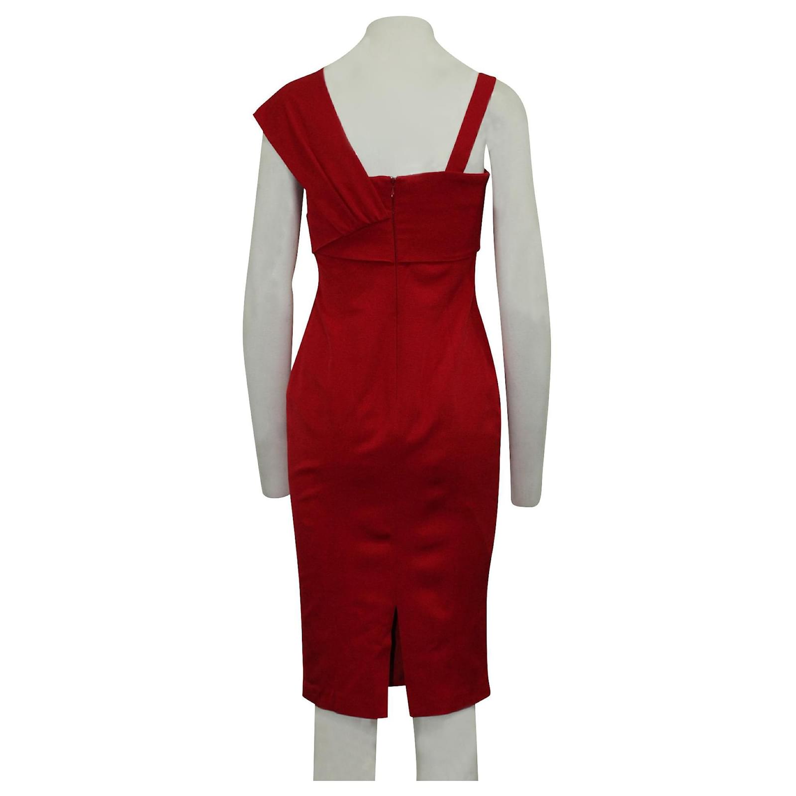 Coast Robe droite Alma rouge Acetate Fibre de cellulose ref.631798 ...