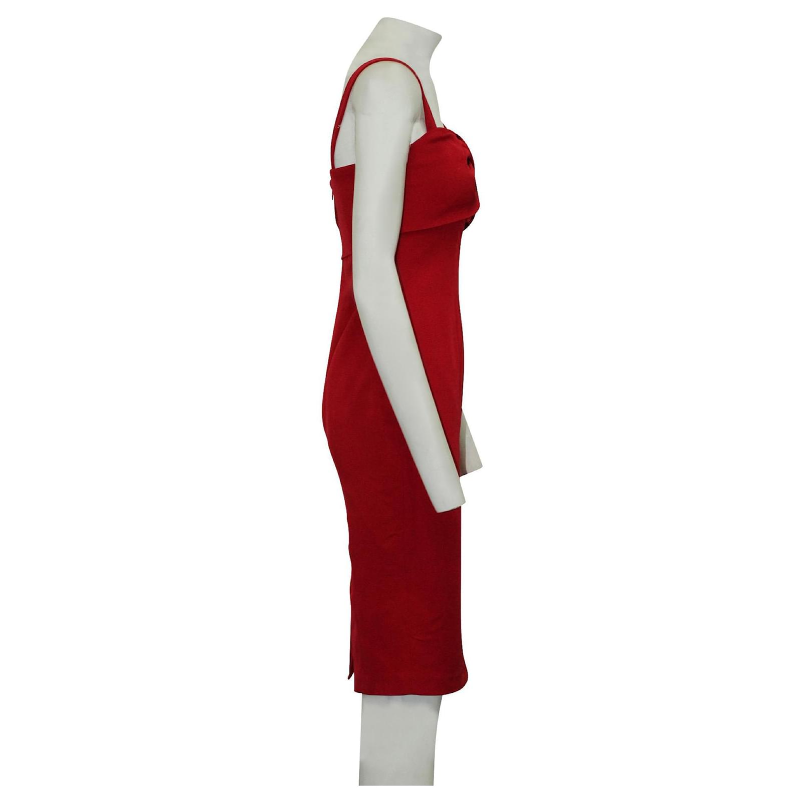 Coast Robe droite Alma rouge Acetate Fibre de cellulose ref.631798 ...