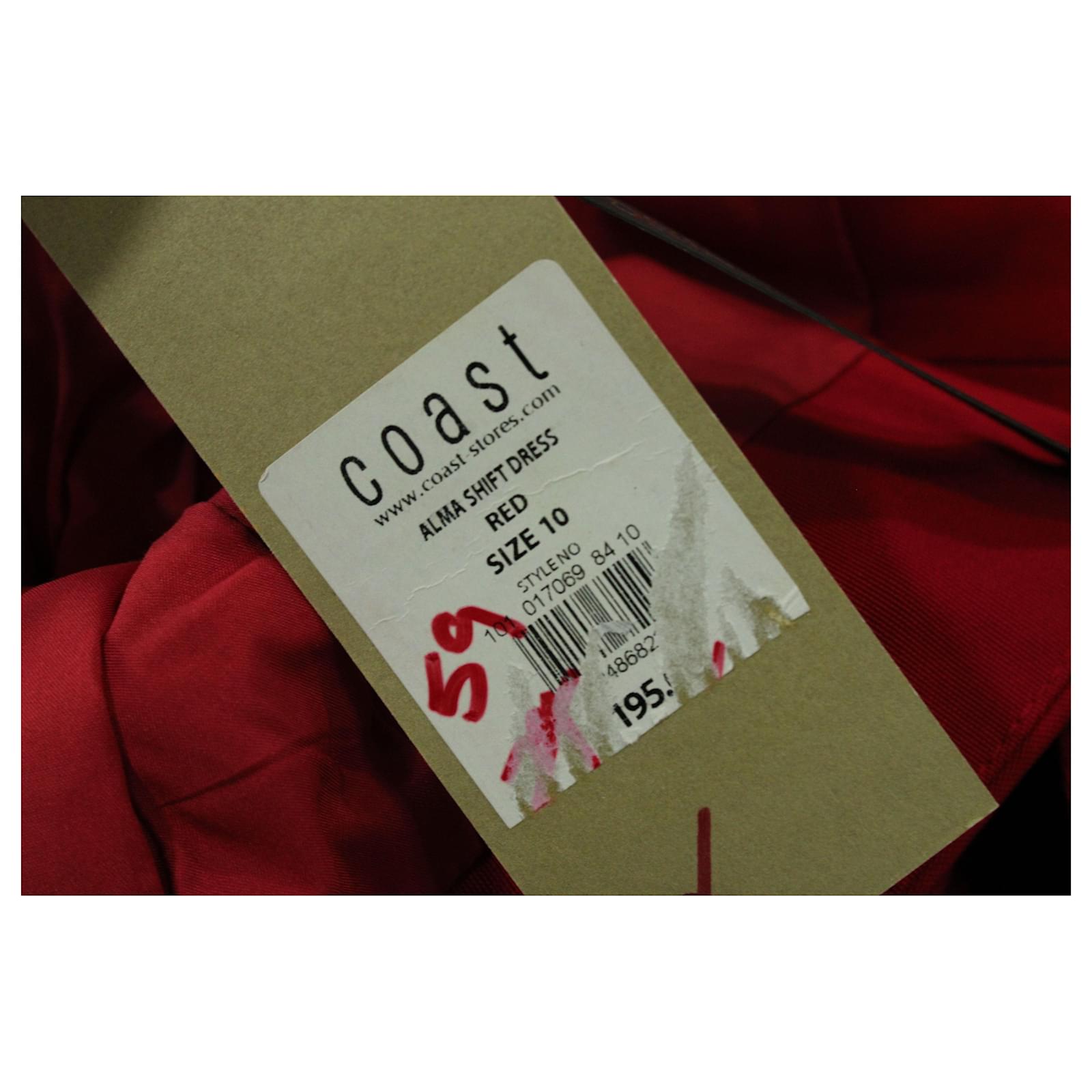 Coast Robe droite Alma rouge Acetate Fibre de cellulose ref.631798 ...