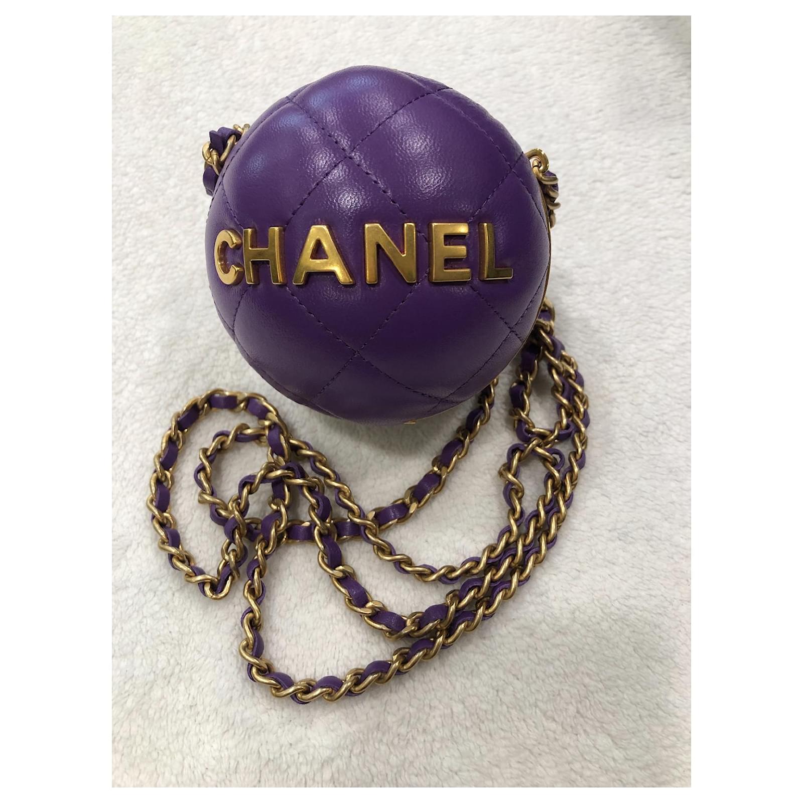 Chanel Sphere Dark purple Leather ref.632065 - Joli Closet