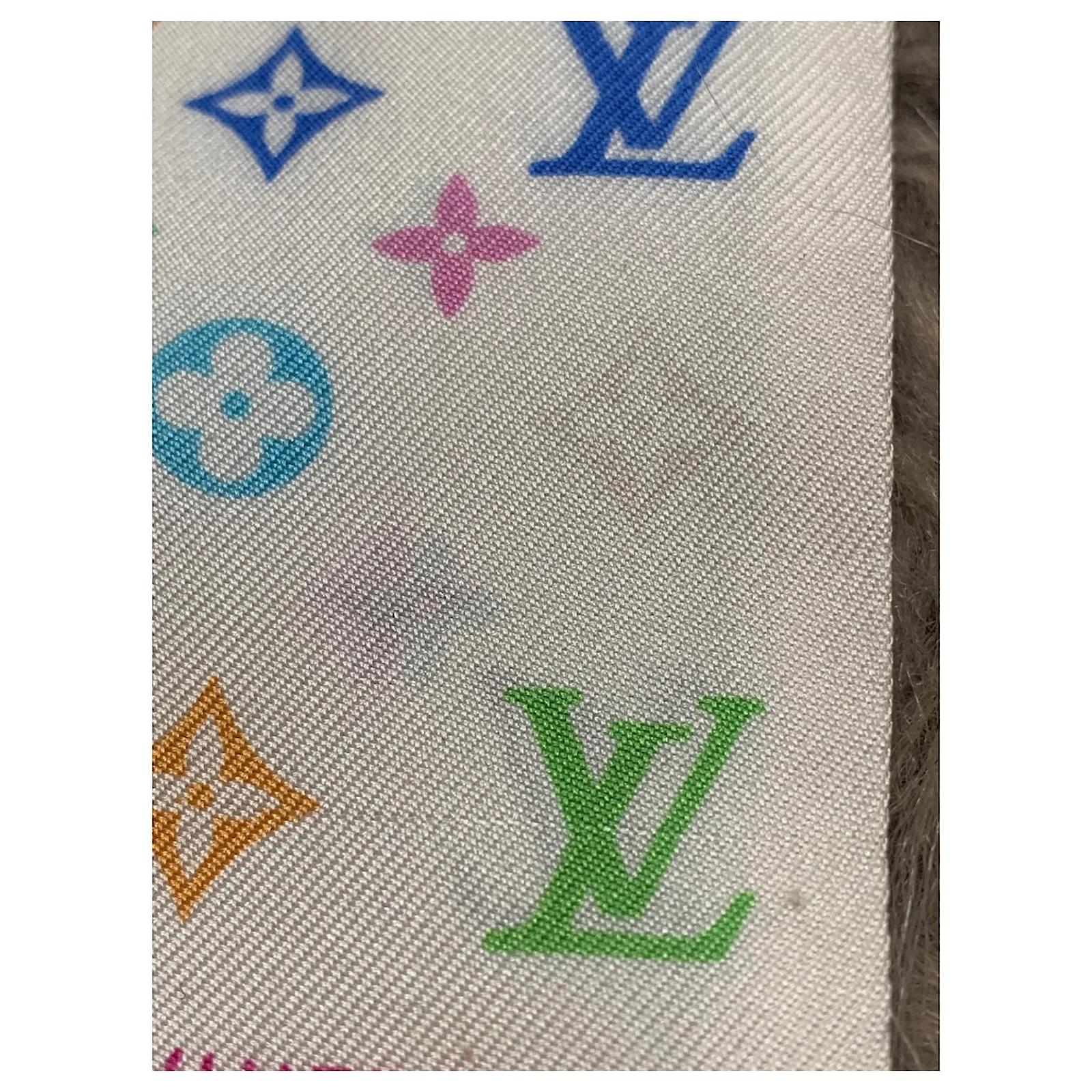 Louis Vuitton Echarpes Soie Blanc Multicolore ref.632818 - Joli Closet