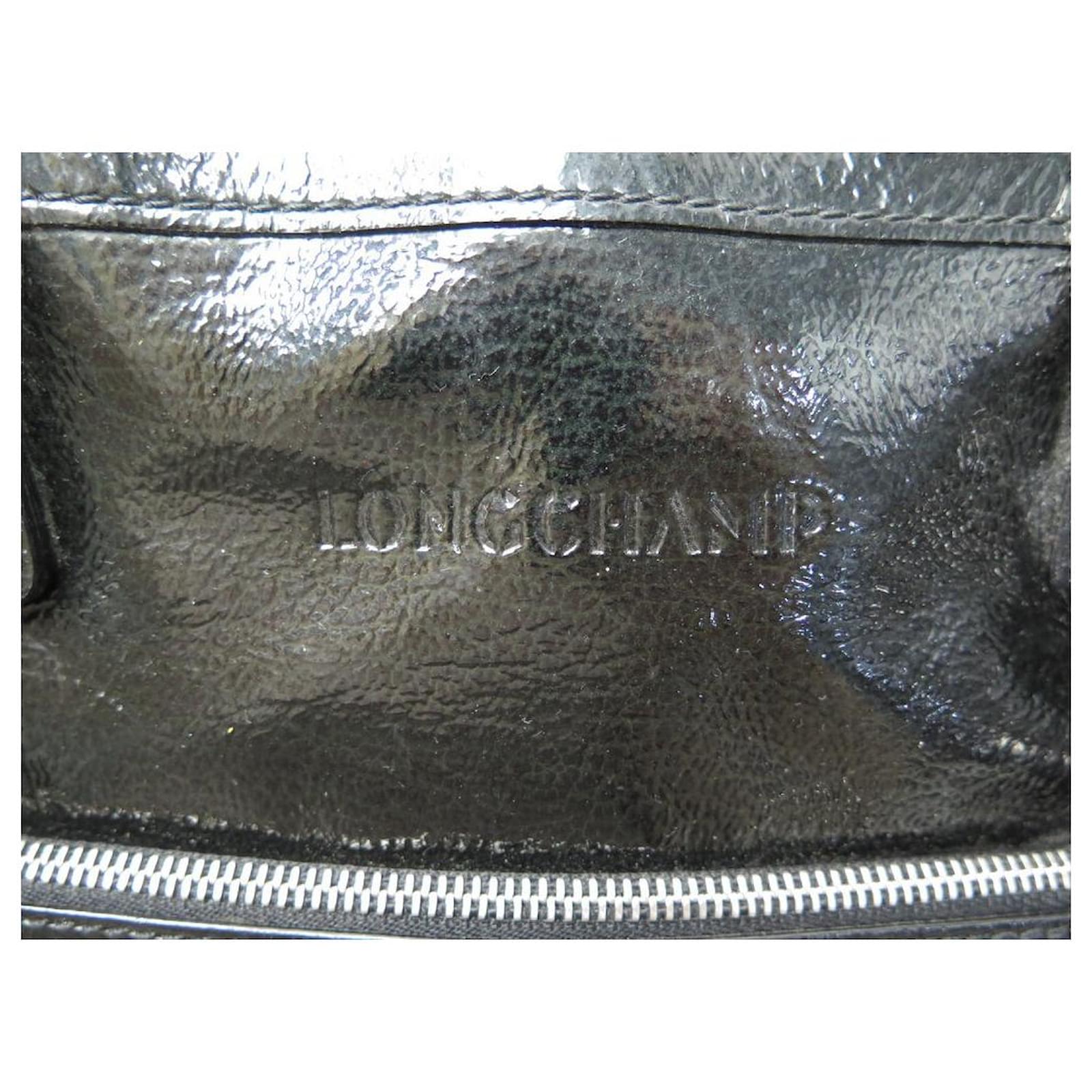 SAC A MAIN LONGCHAMP LEGENDE EN CUIR VERNIS NOIR BLACK PATENT LEATHER ...