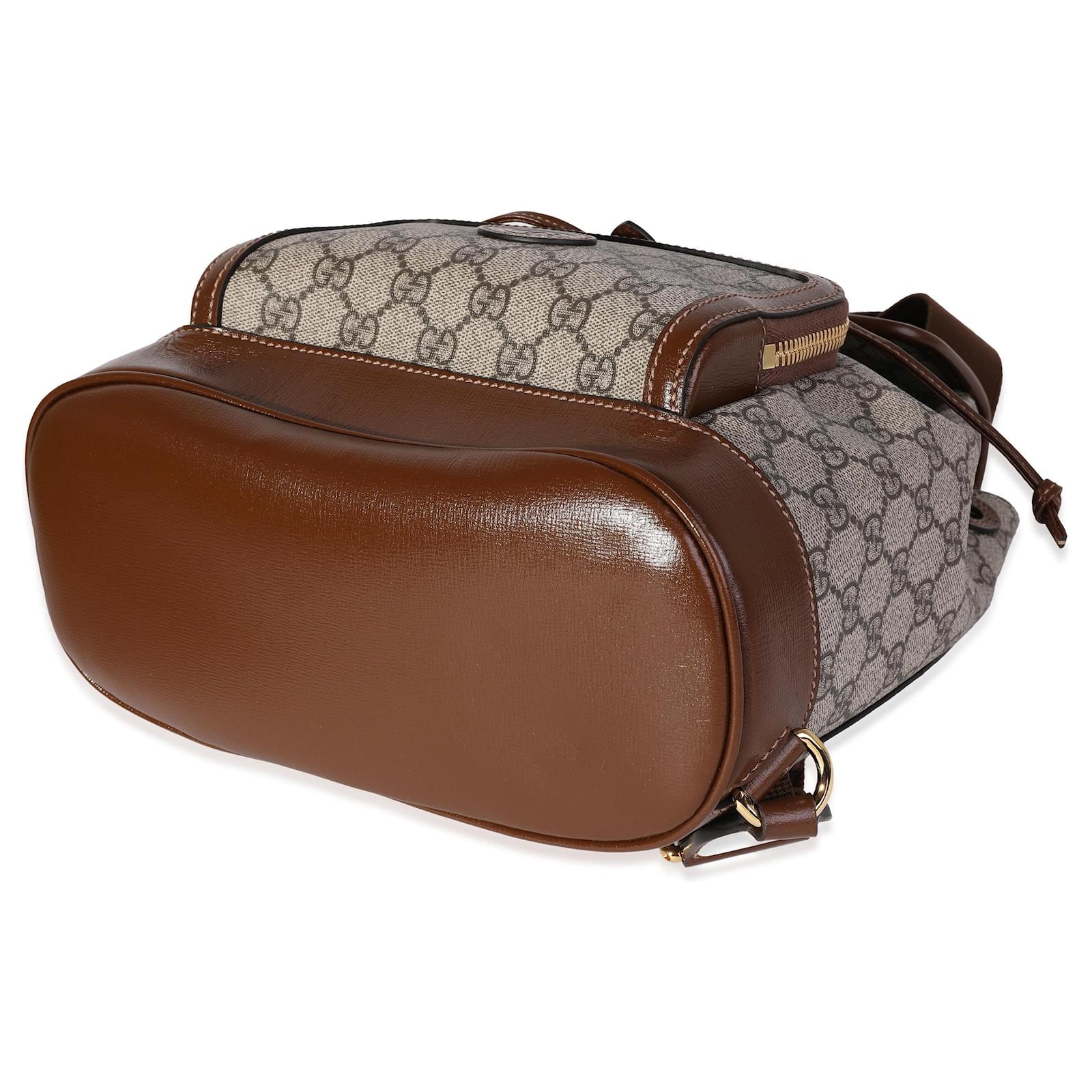 Gucci Brown Gg Supreme Interlocking G Backpack Cloth ref.637283 - Joli ...