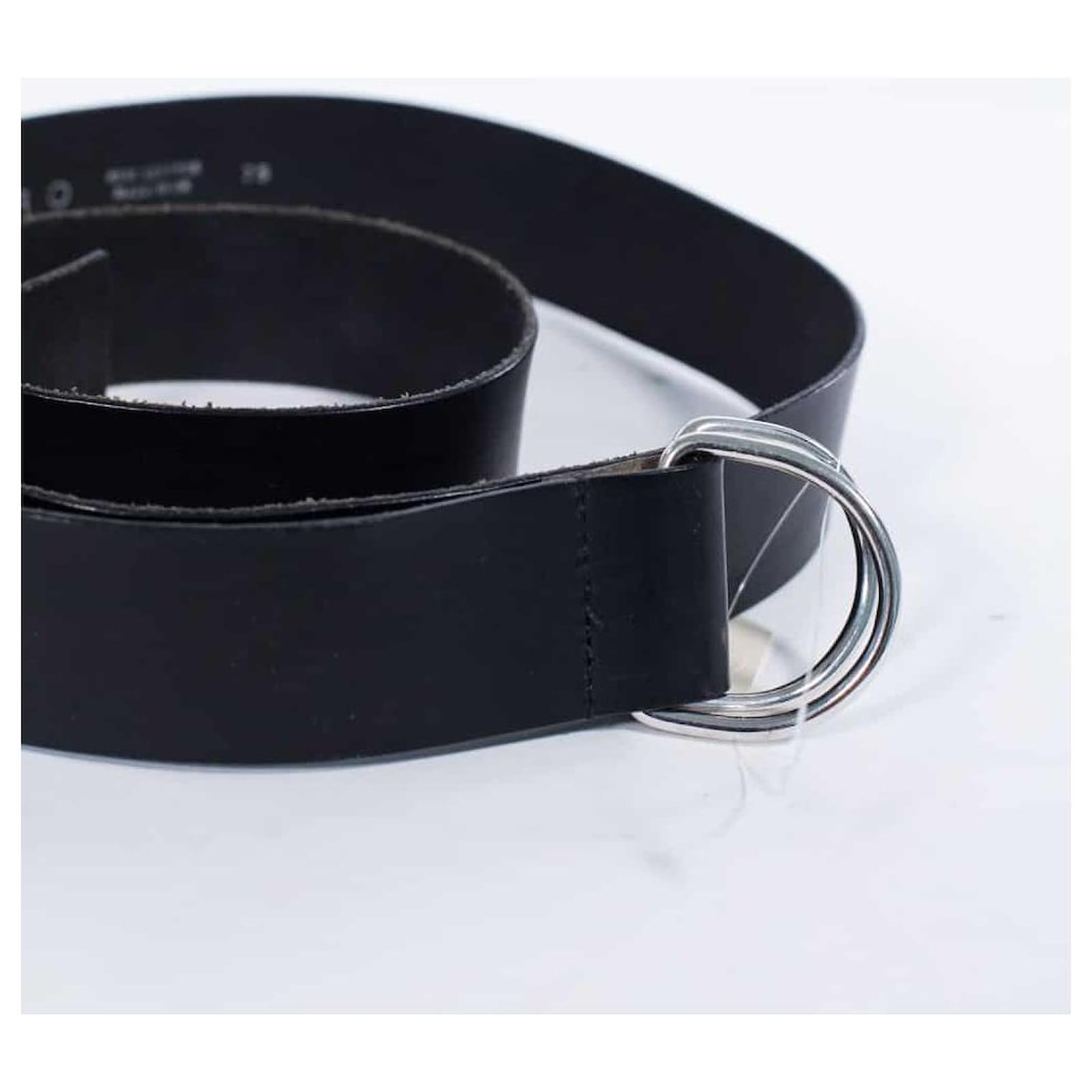 Iron belt 75 Black Leather ref.638663 - Joli Closet