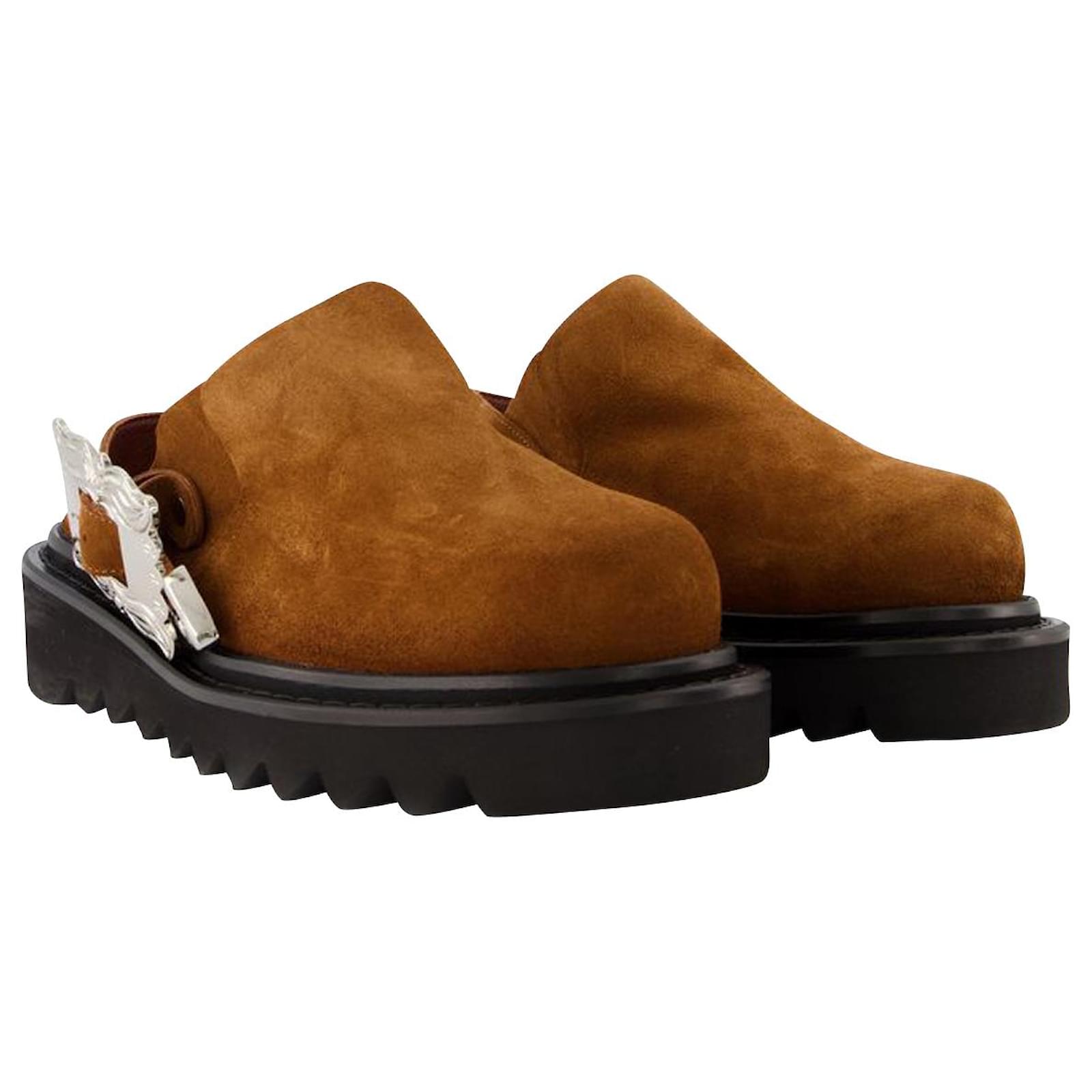 Toga Pulla Clog Sandals in Brown Leather ref.639298 - Joli Closet