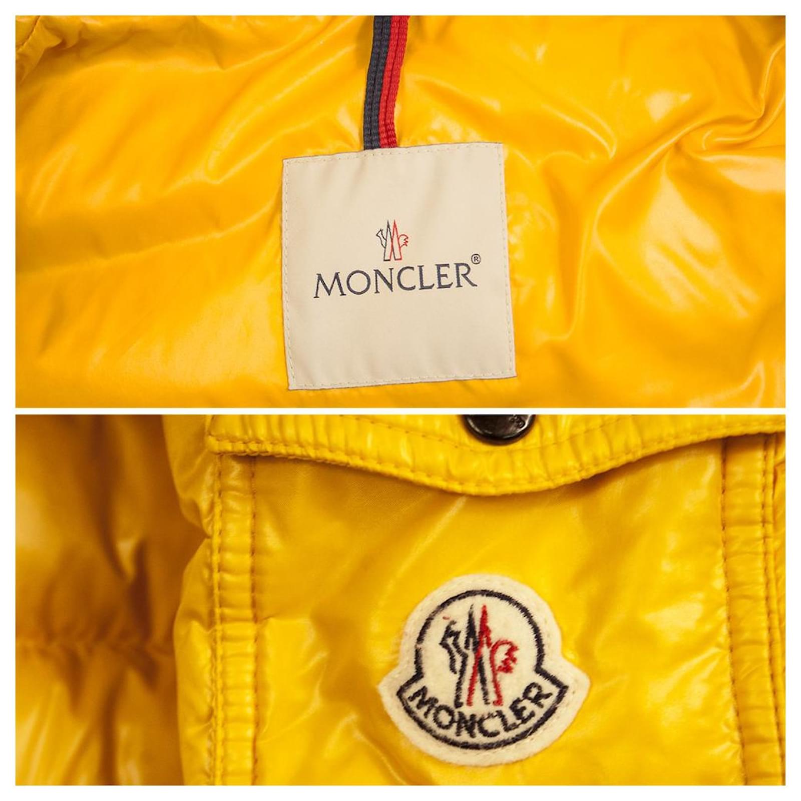 MONCLER BADY Giubbotto bright yellow puffer lightweight down feather ...
