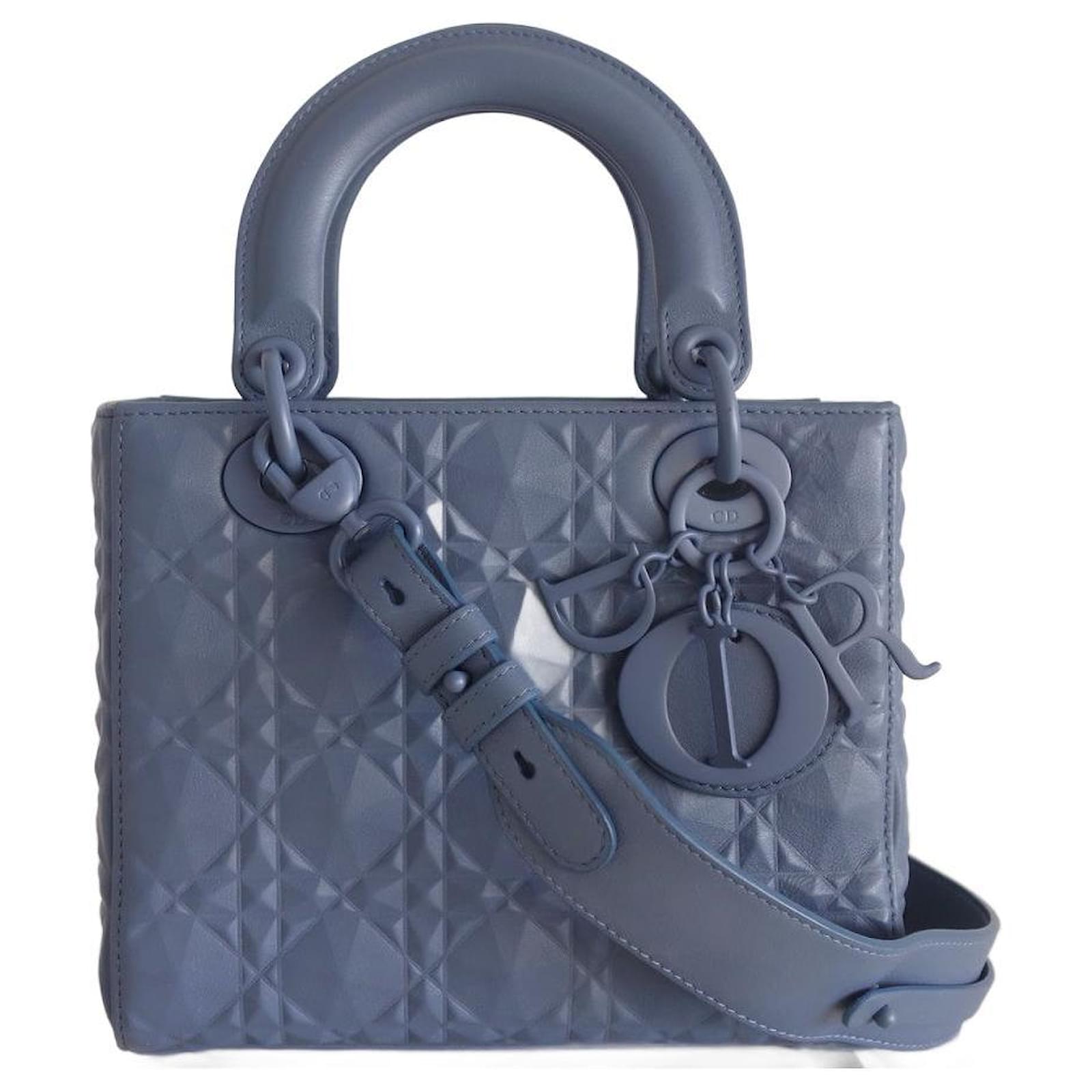 Lady Dior Ultramatte bag Grey Leather ref.640149 - Joli Closet