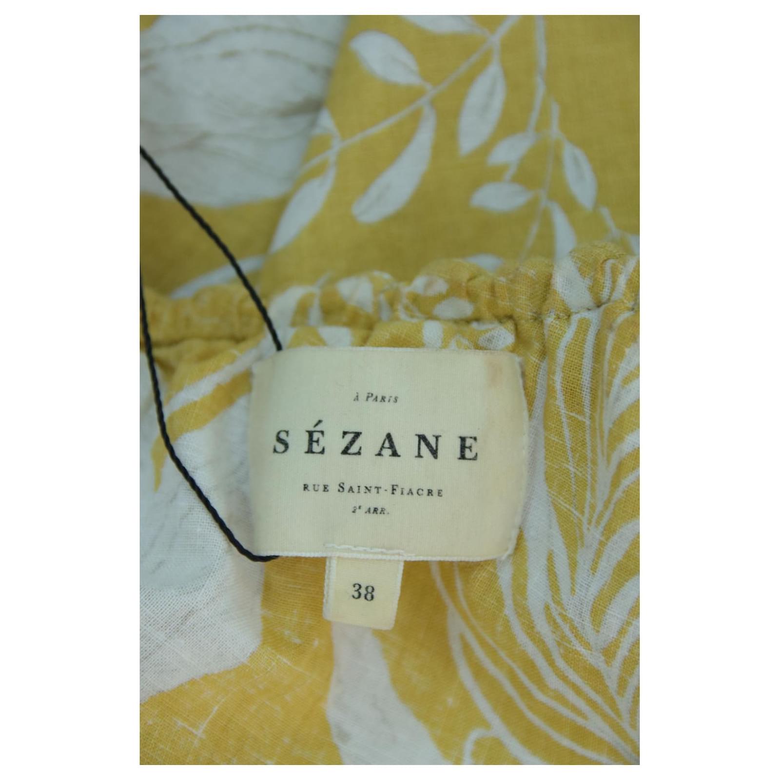 SéZane Top S zane 38 Yellow Linen ref.645007 - Joli Closet