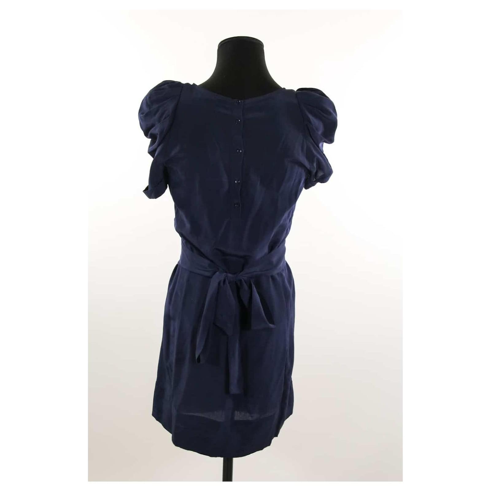 Robe Maje T1 Soie Bleu ref.645561 - Joli Closet