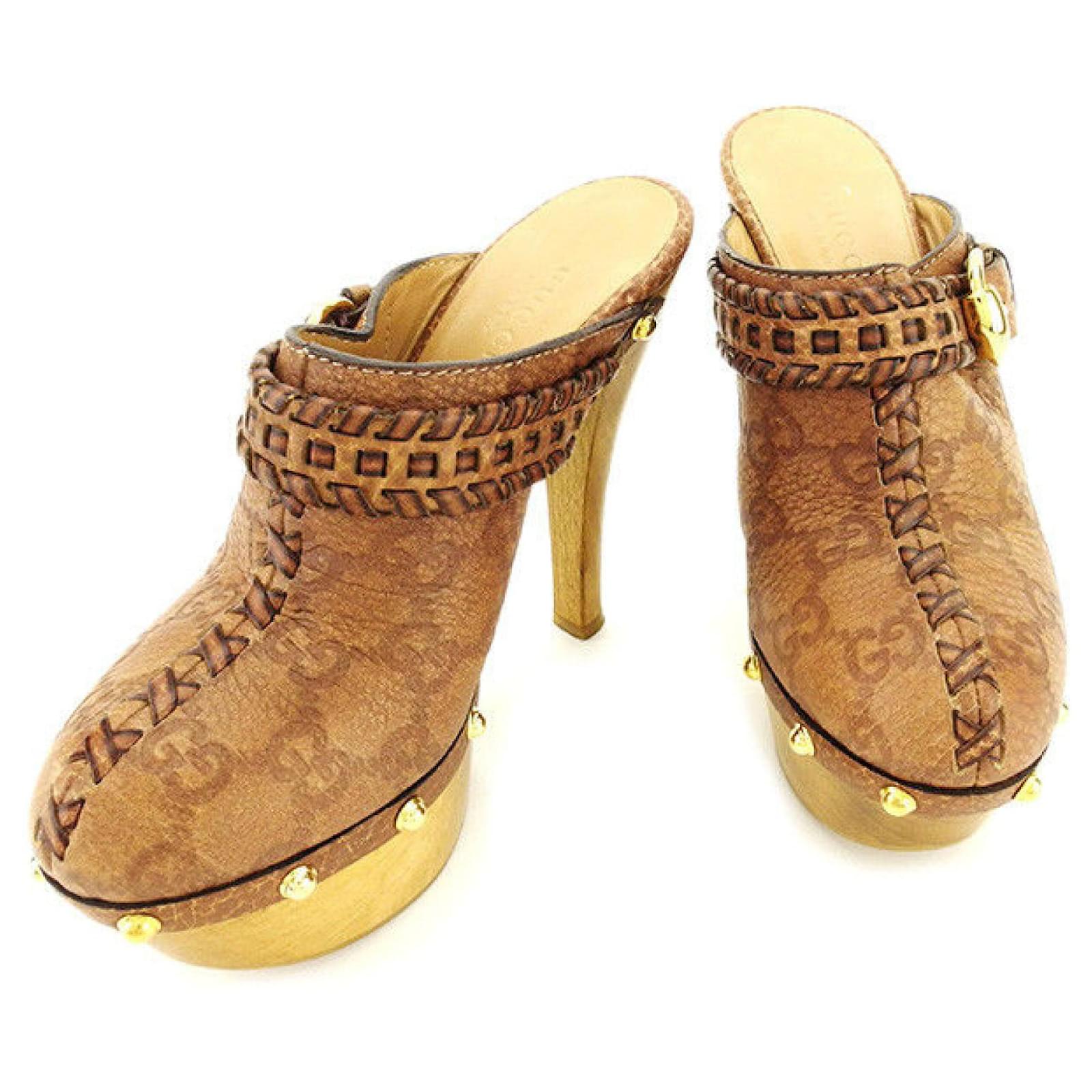 Gucci Talons Cuir Beige ref.648150 - Joli Closet