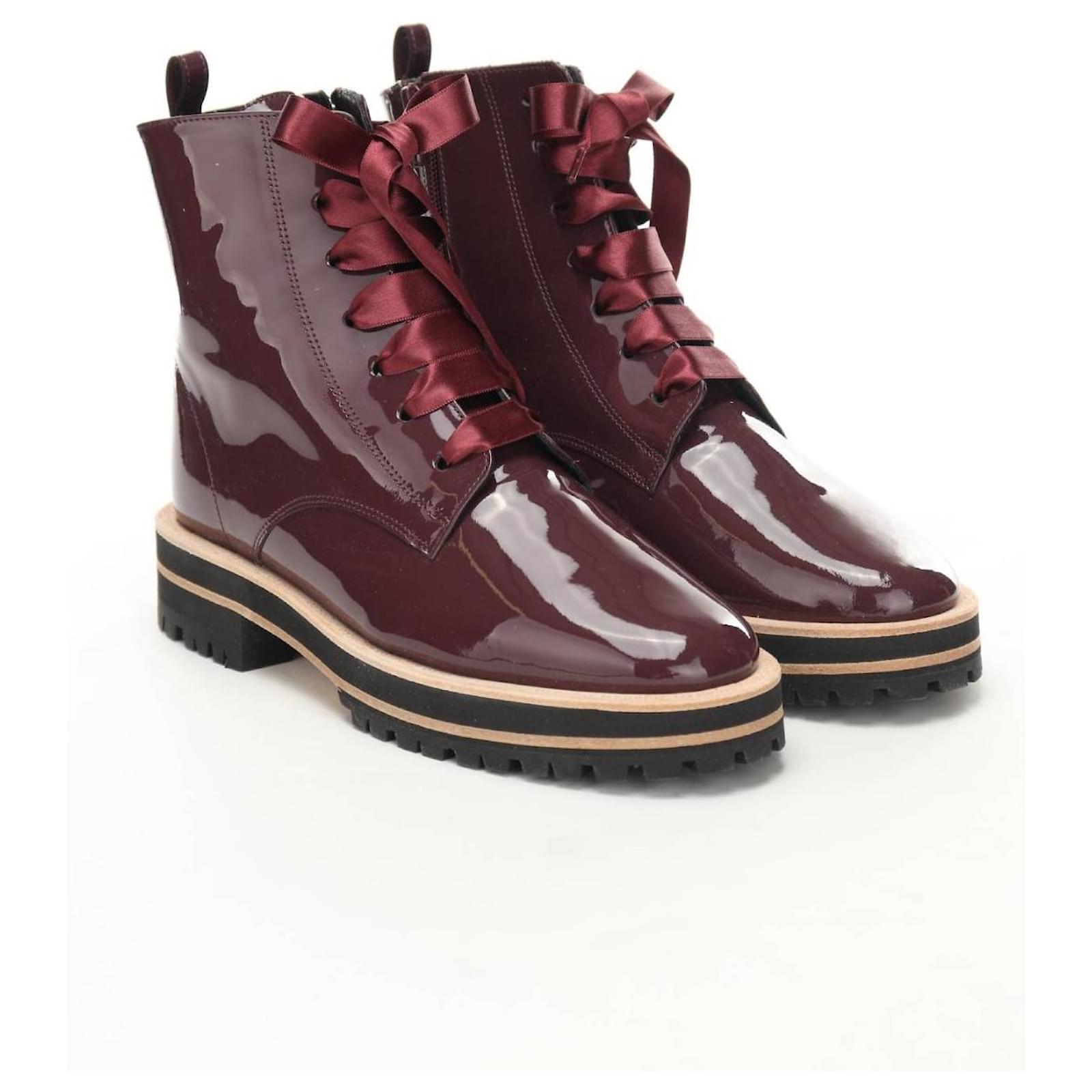 Repetto Ankle Boots Dark red Patent leather ref.648924 - Joli Closet