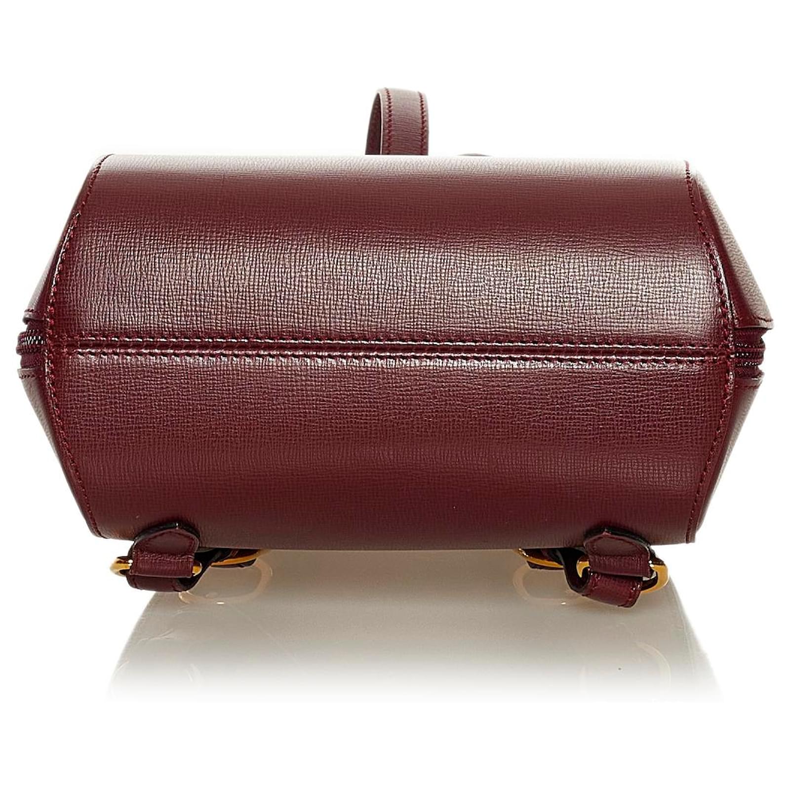 Cartier Red Must De Cartier Backpack Dark red Leather Pony-style ...