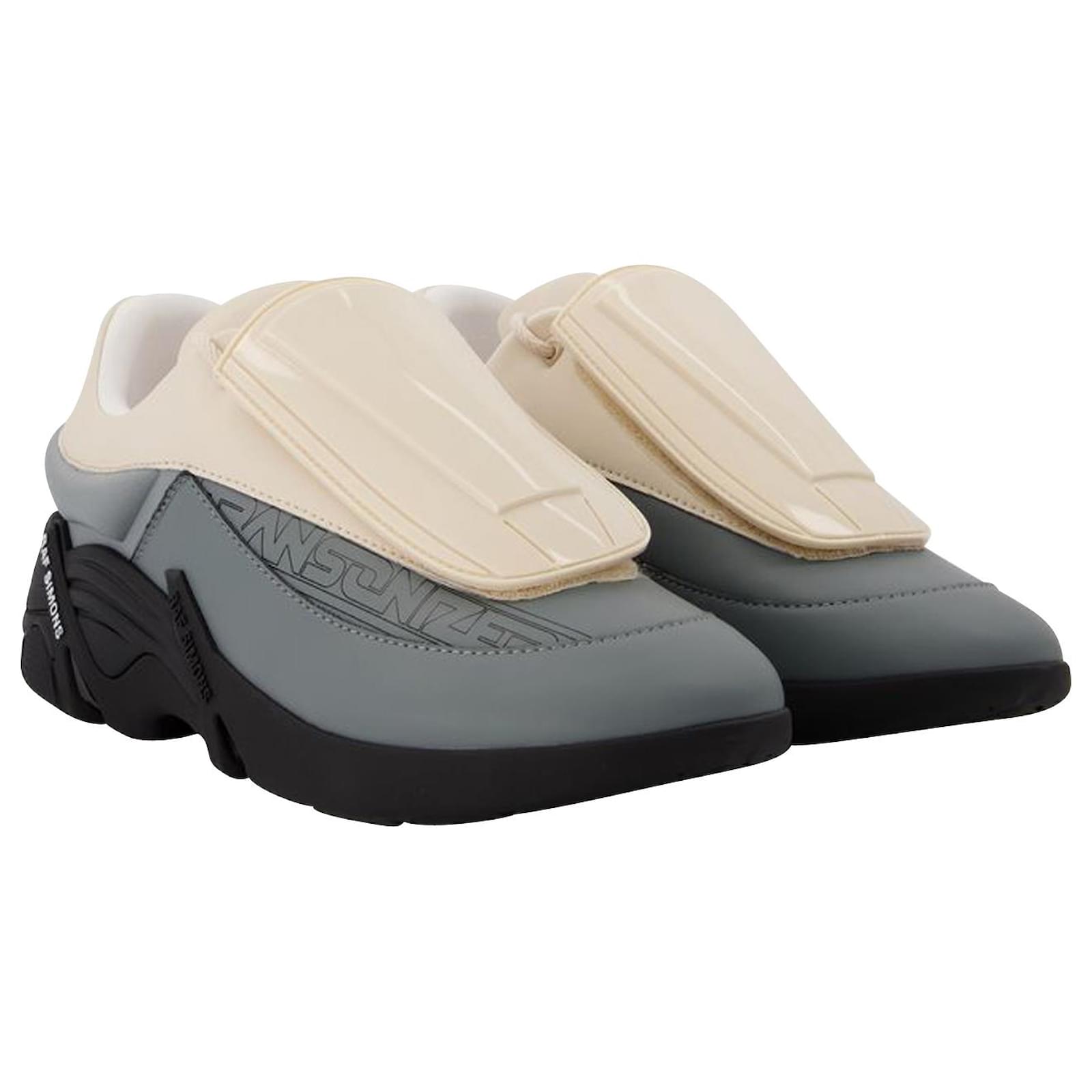 Raf Simons Antei Sneakers in Ivory and Grey Leather Multiple colors ref ...
