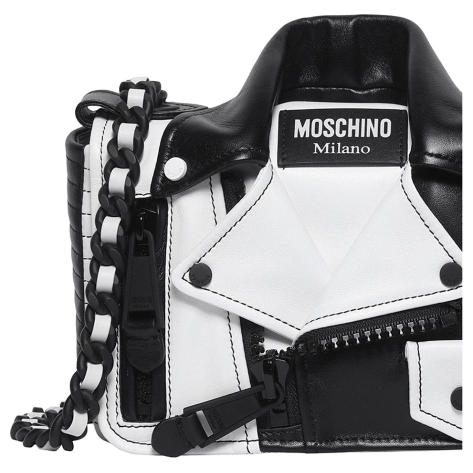 Moschino Biker Jacket Leather Shoulder Bag Multiple colors Pony-style ...