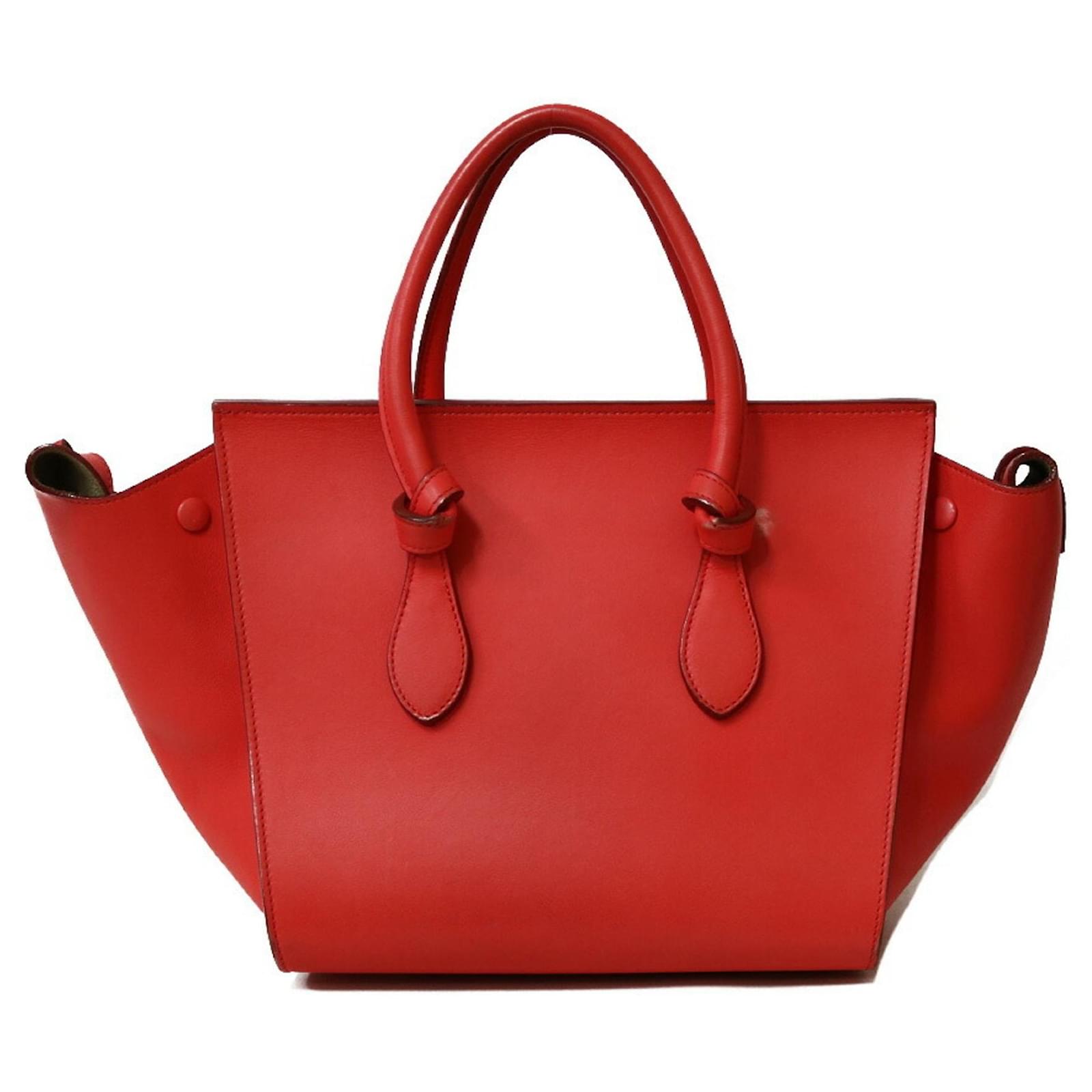 Céline Celine tie Orange Leather ref.651759 - Joli Closet