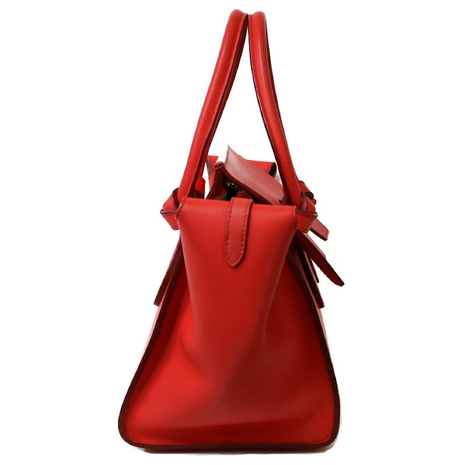 Céline Celine tie Orange Leather ref.651759 - Joli Closet