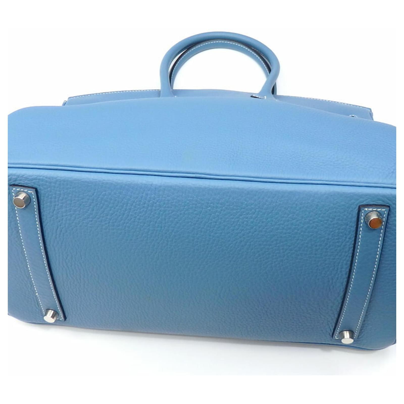 Hermès HERMES BIRKIN 35 Light blue Leather ref.651912 - Joli Closet