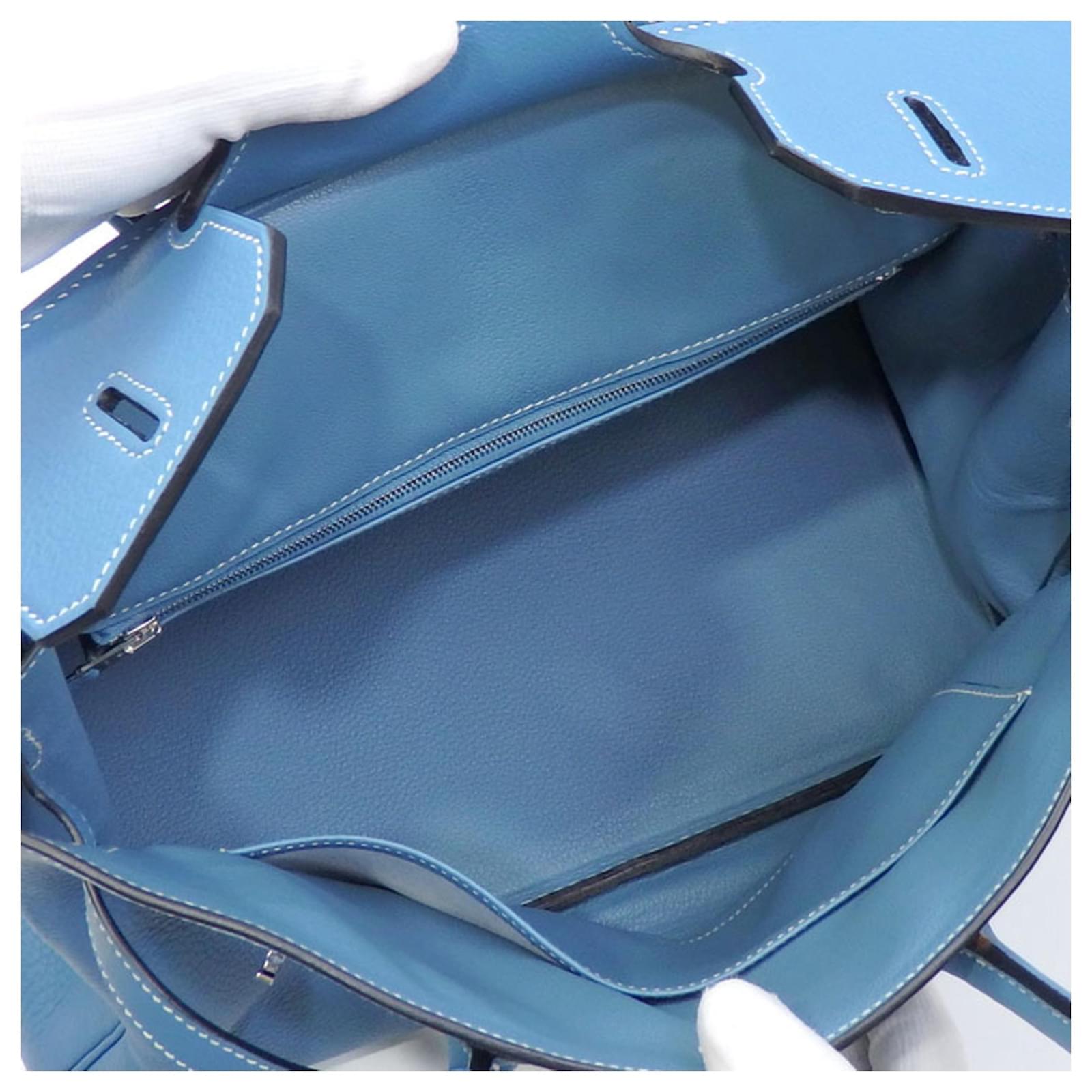 Hermès HERMES BIRKIN 35 Light blue Leather ref.651912 - Joli Closet