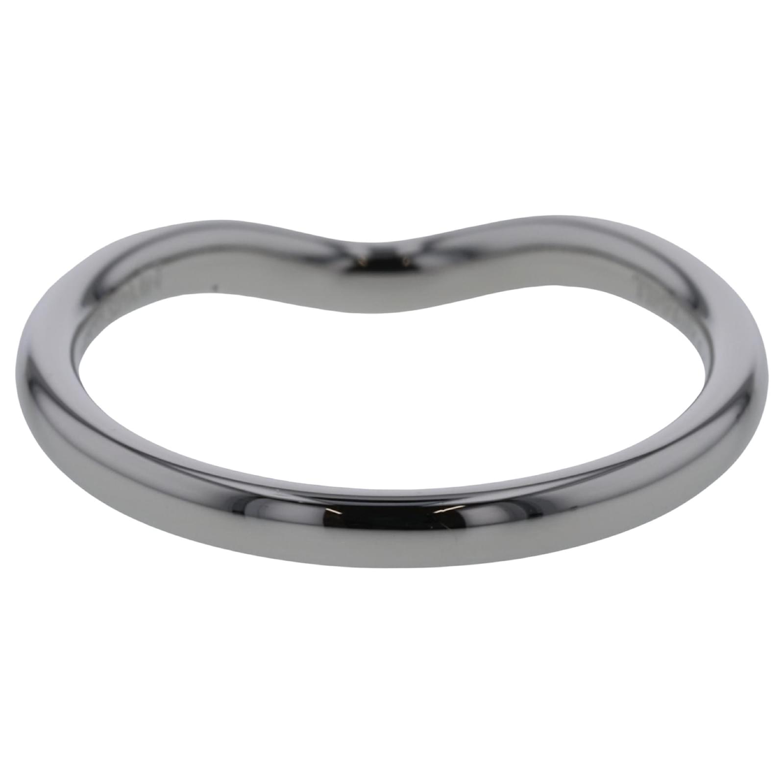 TIFFANY & CO. Bande incurvée Platine Argenté ref.652422 - Joli Closet