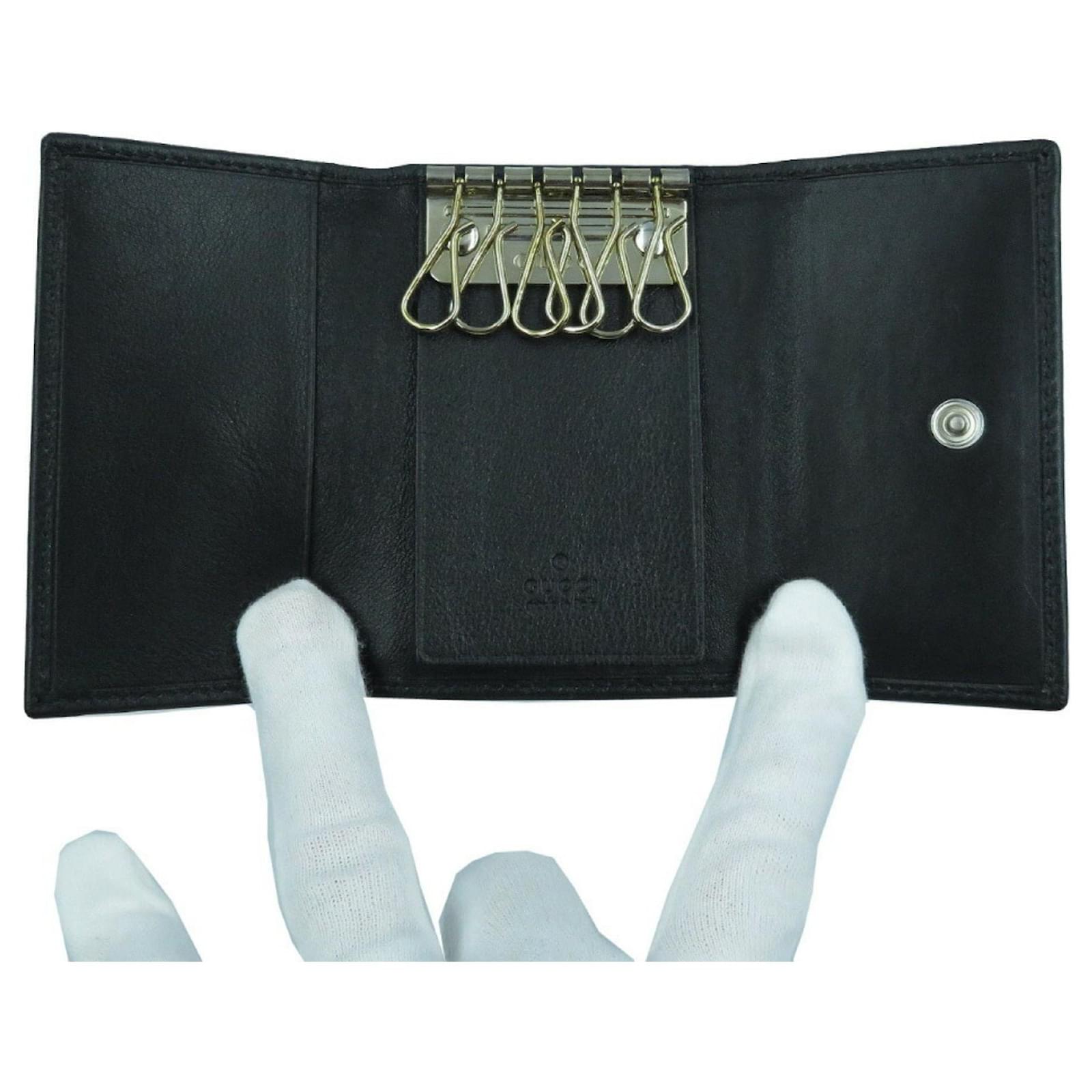 Gucci Key case Black Leather ref.652426 - Joli Closet