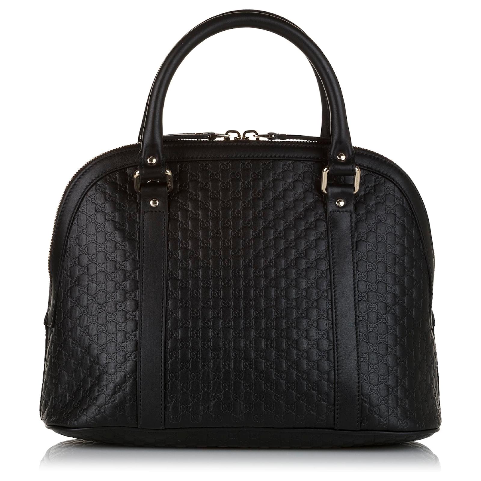 Gucci Black Microguccissima Dome Leather Satchel Pony-style calfskin ...