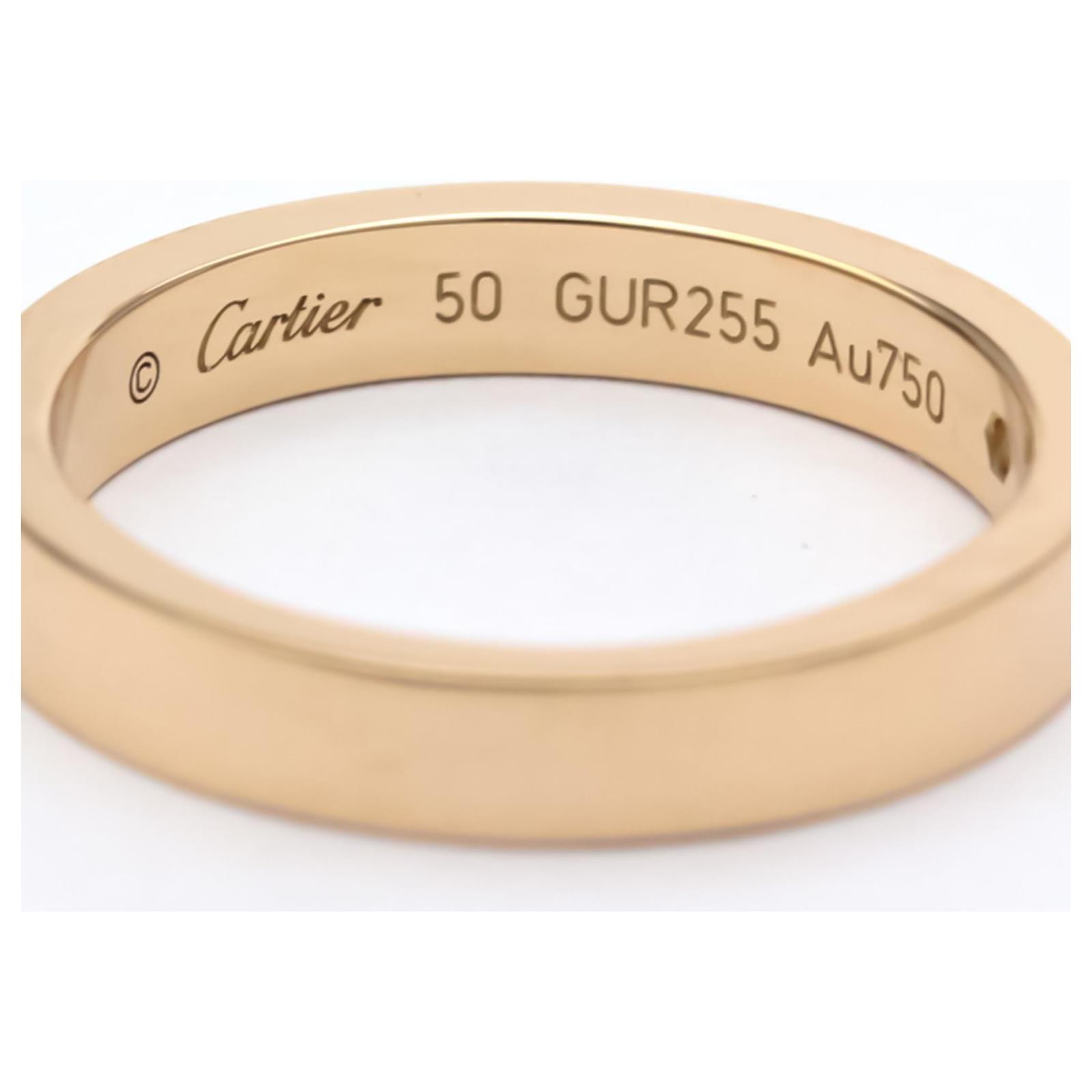 Cartier logo lined c Golden Pink gold ref.654334 - Joli Closet