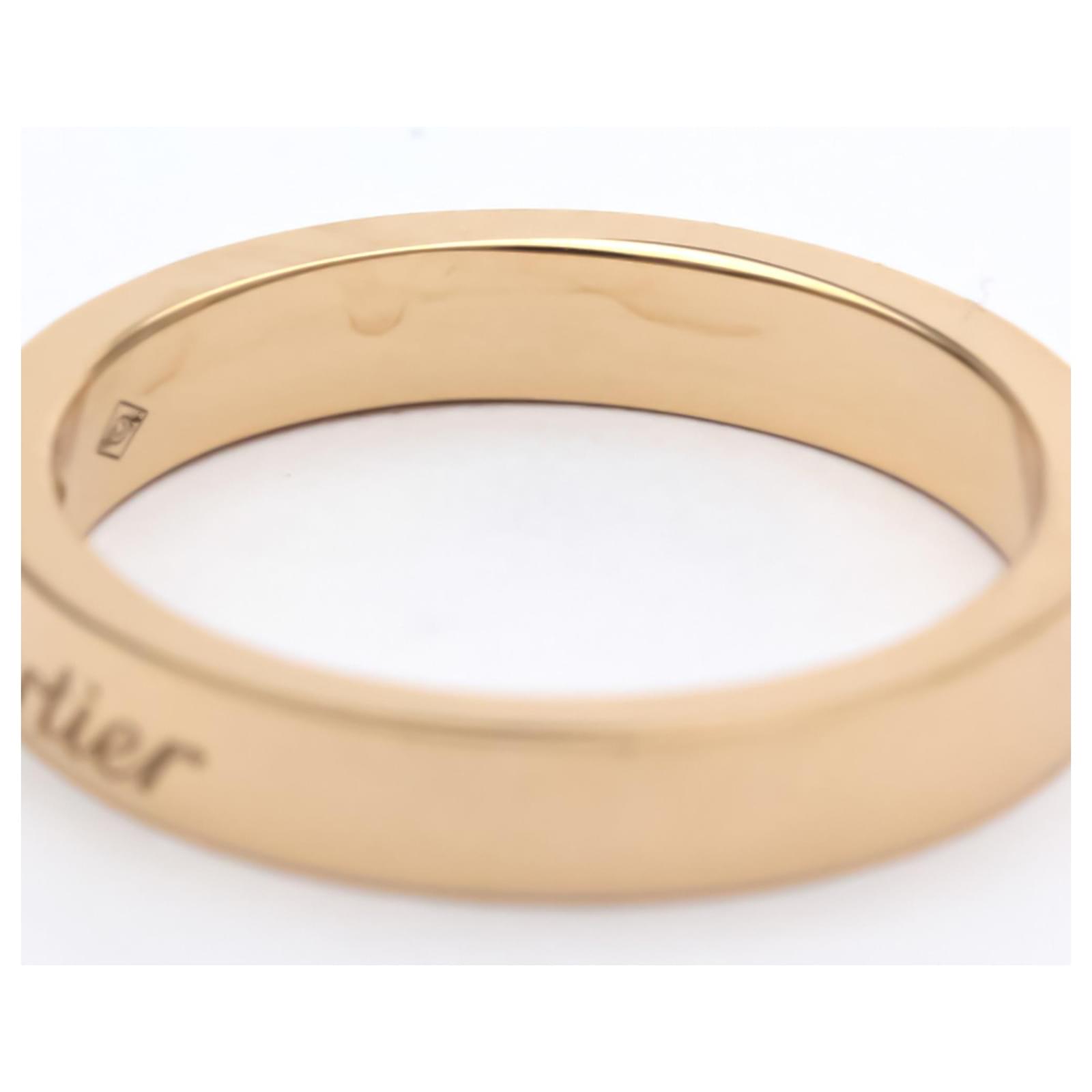Cartier logo lined c Golden Pink gold ref.654334 - Joli Closet