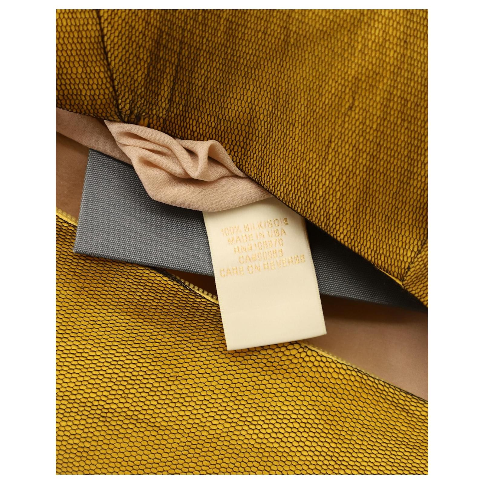 Gonna Zac Posen con Applicazione Gem in Seta Gialla Giallo ref.654405 ...