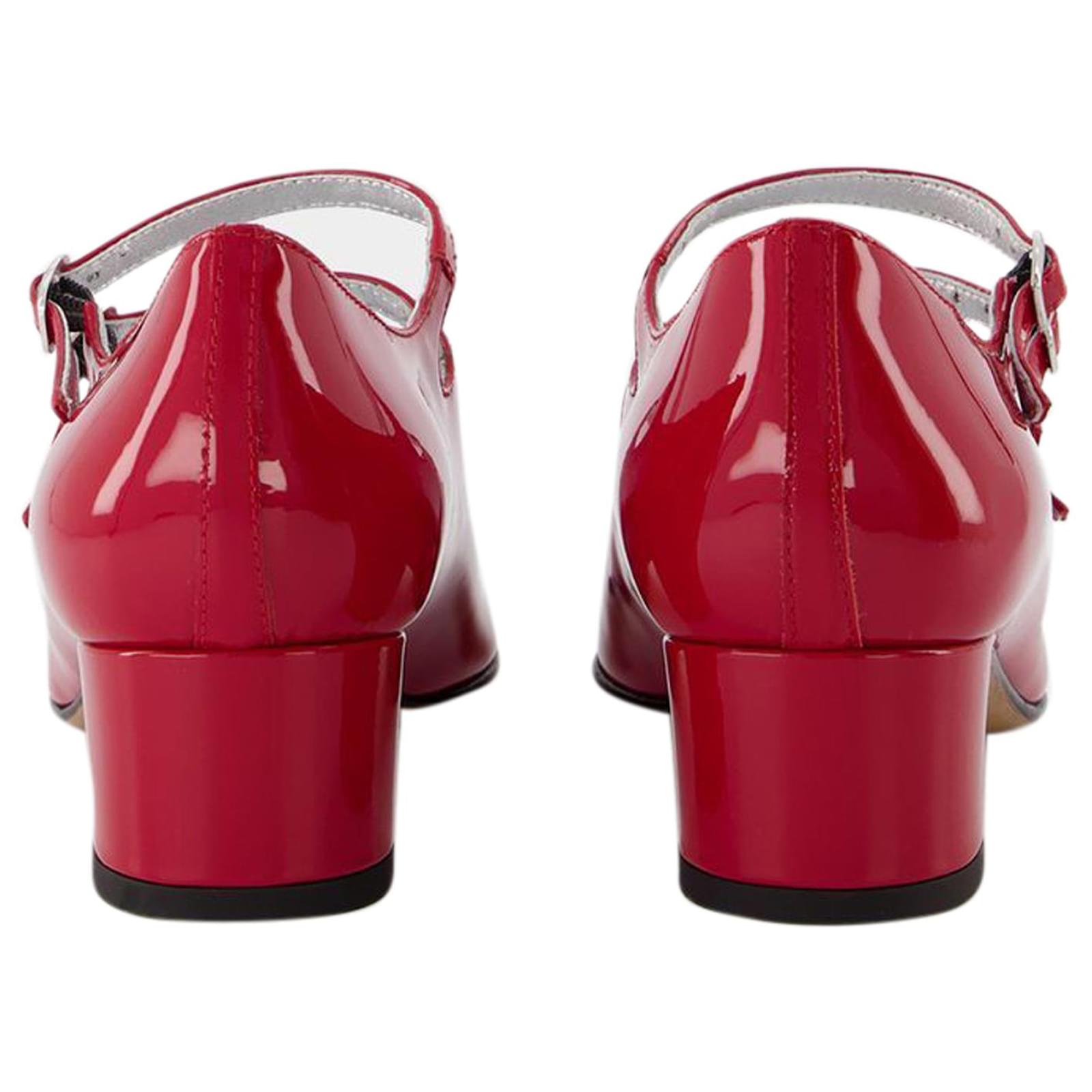 Carel Kina Babies en cuir verni rouge Veau façon poulain ref.654780 ...