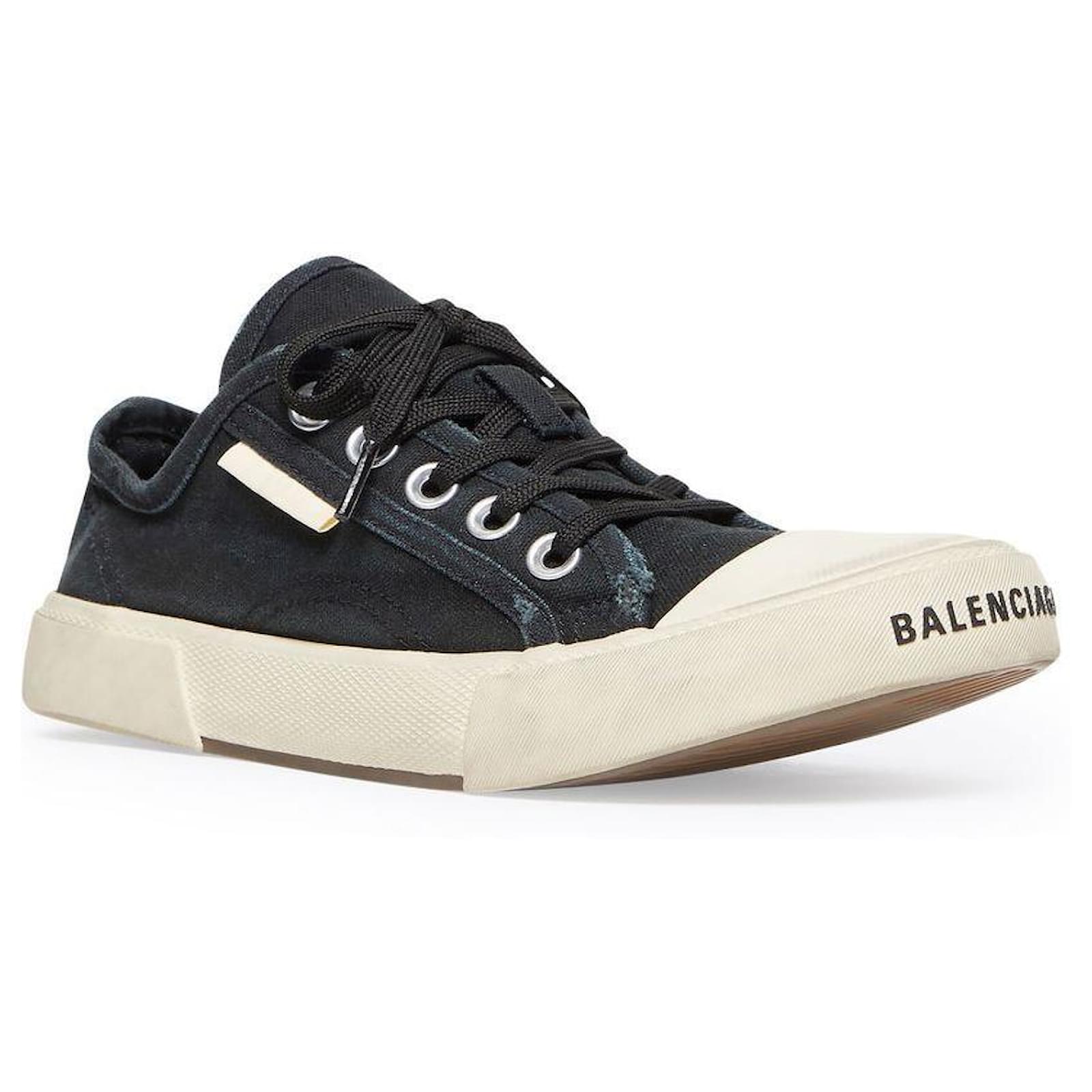 Balenciaga - Sneaker Paris Low Top Coton Noir ref.654797 - Joli Closet