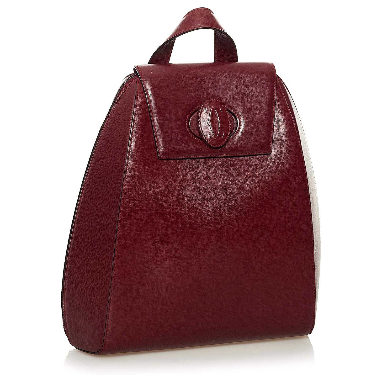 Cartier Red Must de Cartier Leather Backpack Dark red Pony-style ...